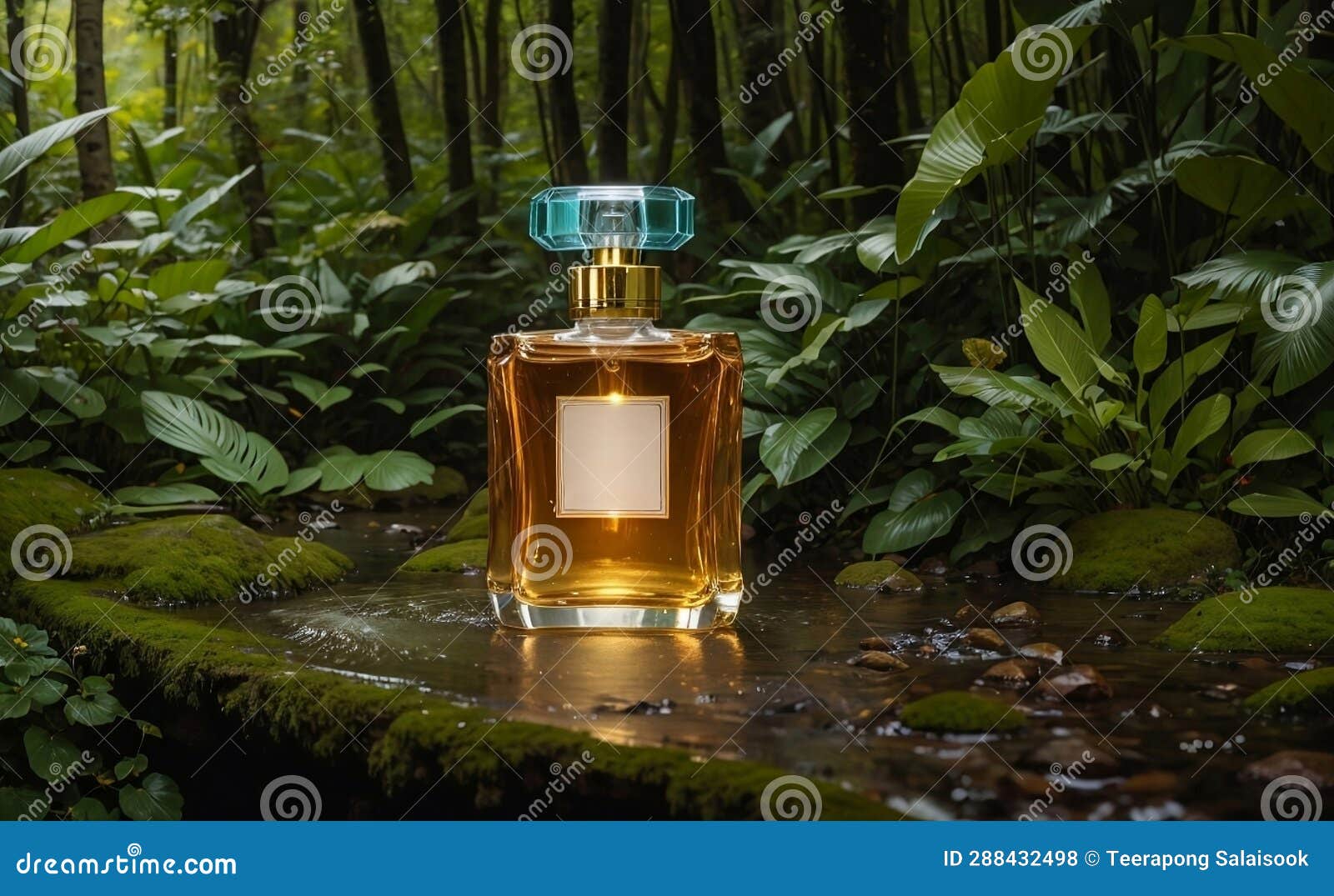 A Luxury Perfume Bottle with Beautiful Nature Background Stock ...