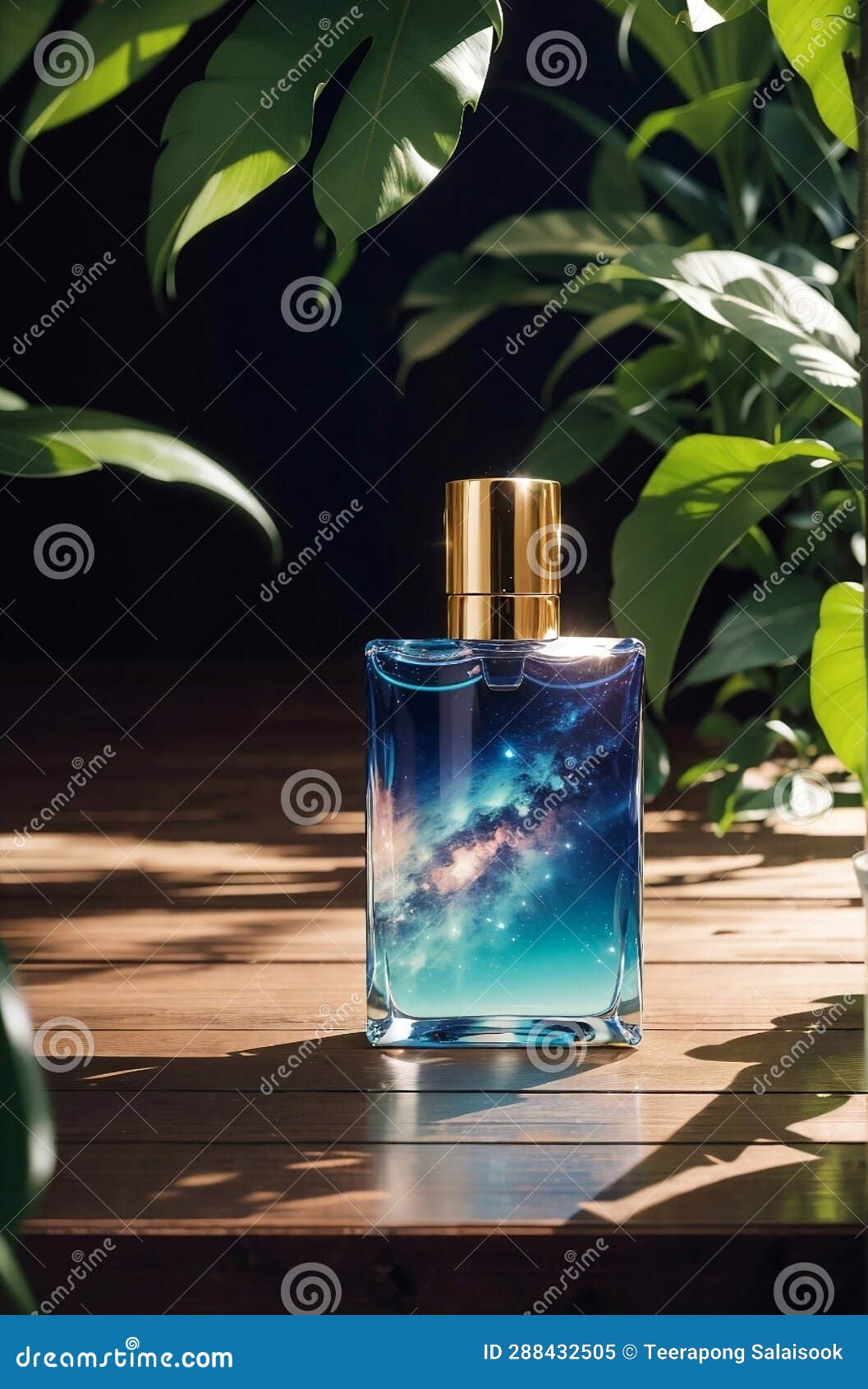 A Luxury Perfume Bottle with Beautiful Nature Background Stock ...