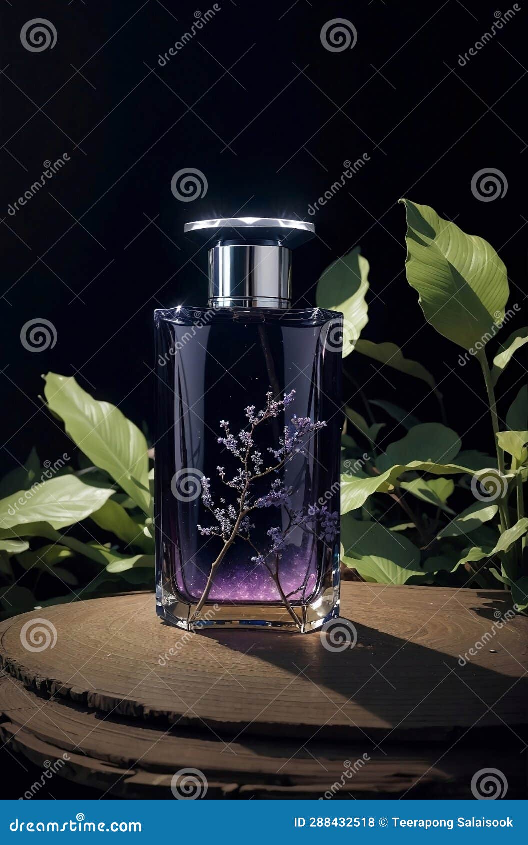 A Luxury Perfume Bottle with Beautiful Nature Background Stock ...