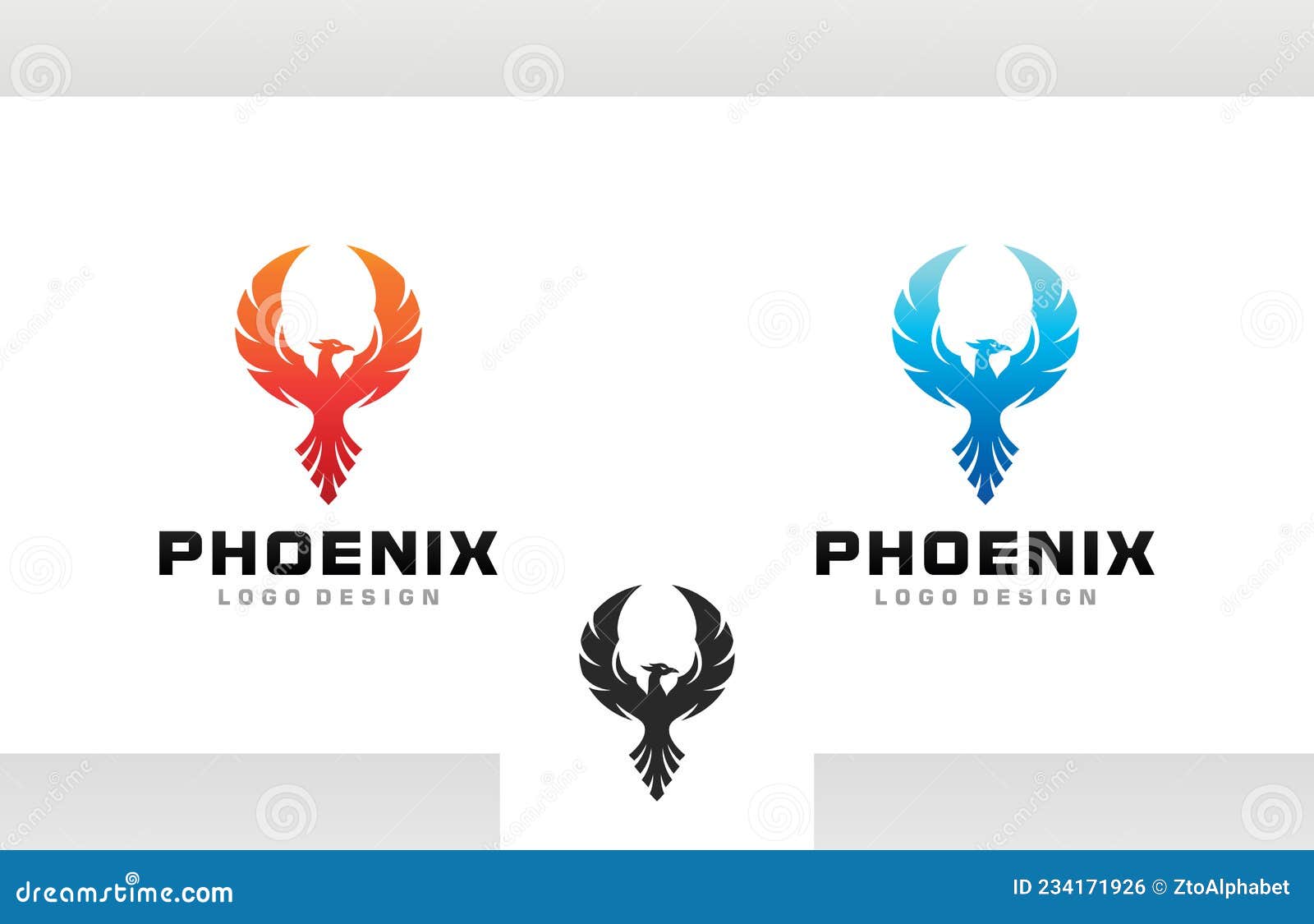 Luxury Phoenix Logo Template Eagle Concept Stock Vector - Illustration ...