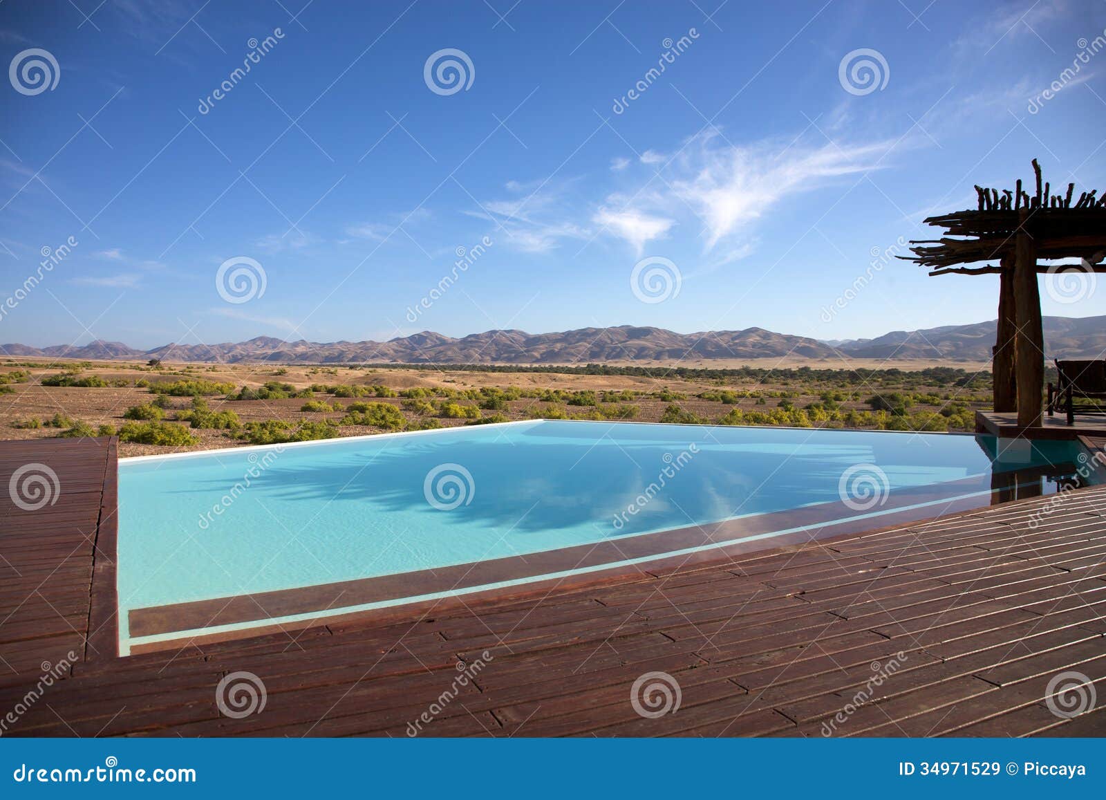 Luxury Pool in a Hotel and the Desert of Namibia Stock Image - Image of ...