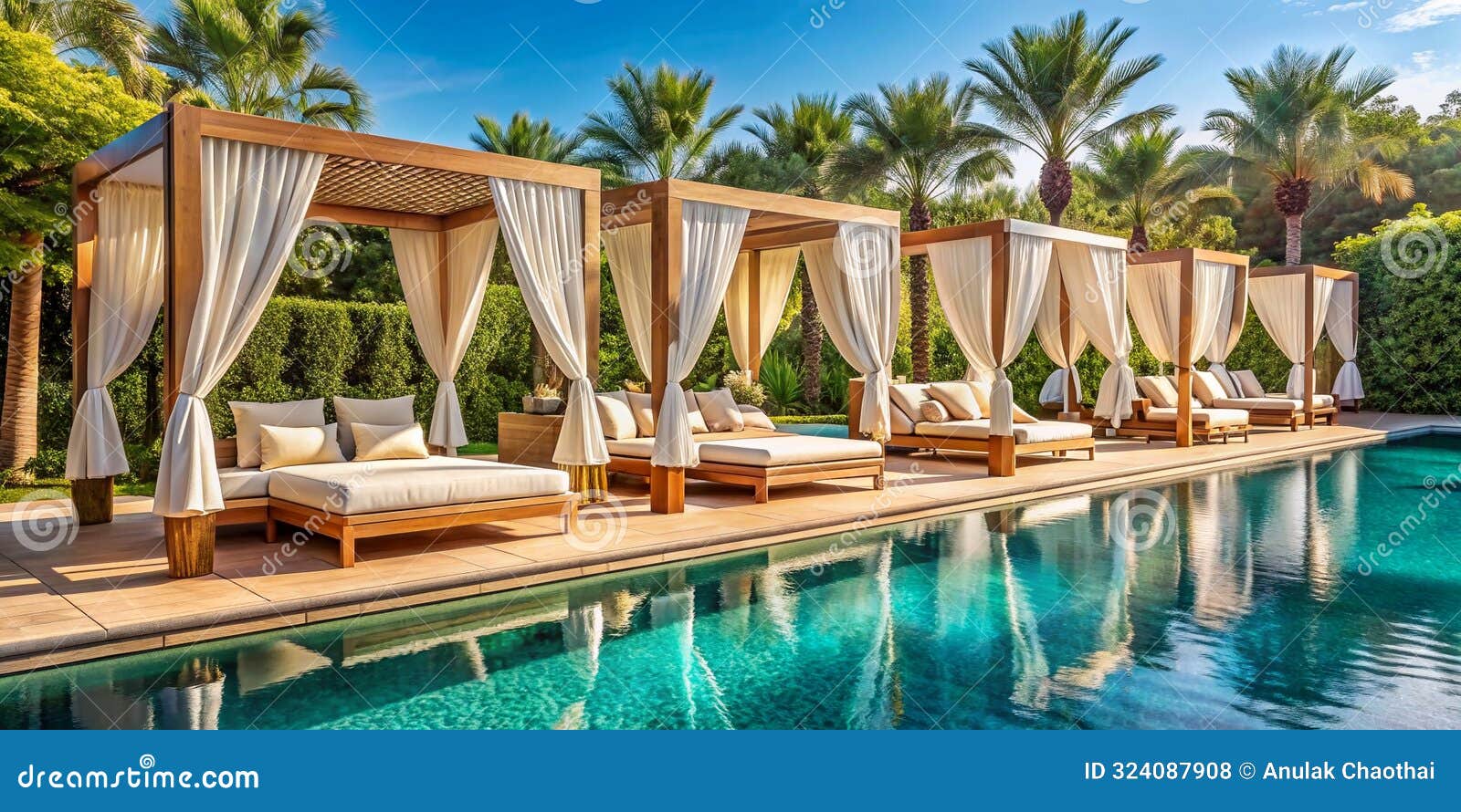 A Luxury Poolside Experience Where Guests Bask in the Opulence of ...