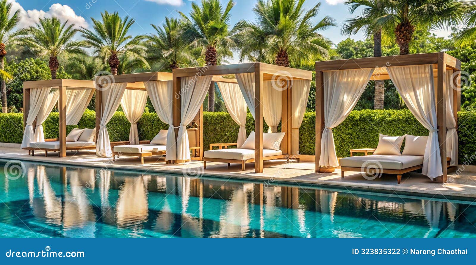 A Luxury Poolside Experience Where Guests Bask in the Opulence of ...
