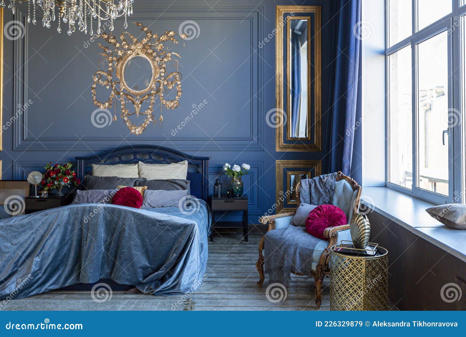 Luxury Posh Bed Room Interior in Stock Image - Image of home, expensive ...