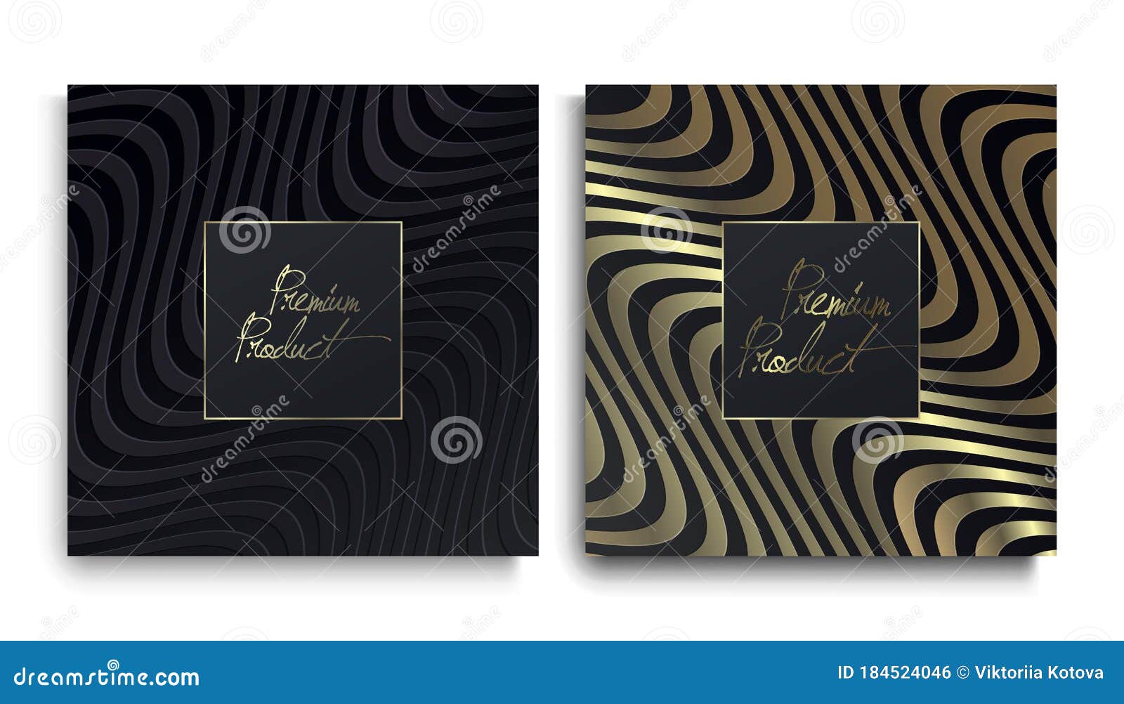Luxury Premium Design. Vector Set Packaging Templates with Different ...