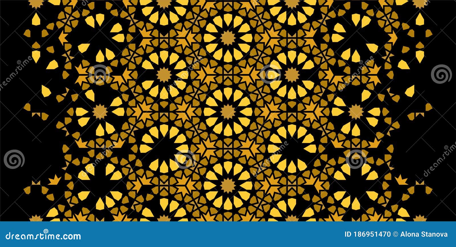 Black Islamic Frame Border Design Template Cartoon Vector ...