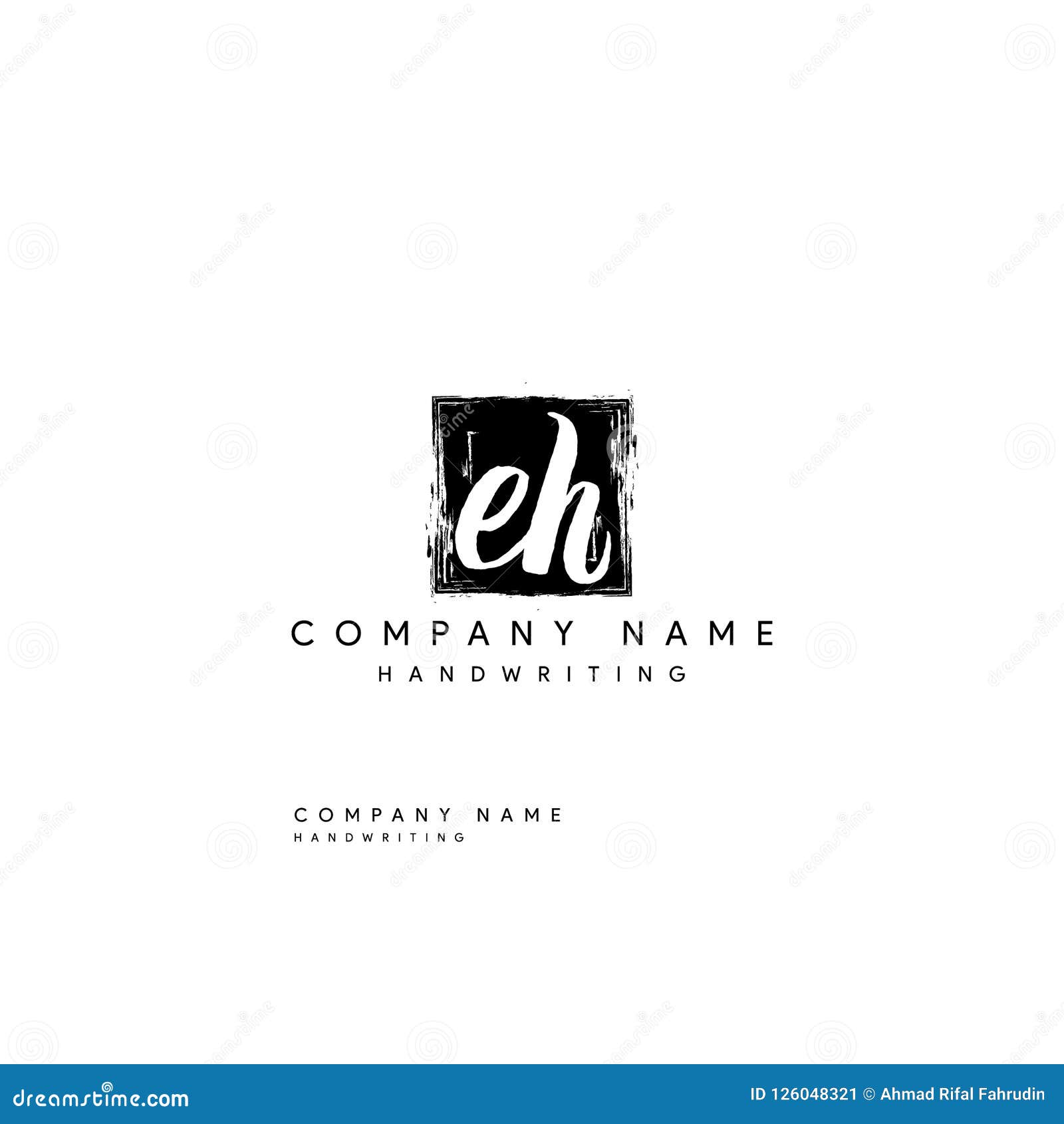 EH Initial Handwritten Logo Vector in the Black Background Stock ... EH Initial Handwritten Logo Vector in the Black Background Stock ...