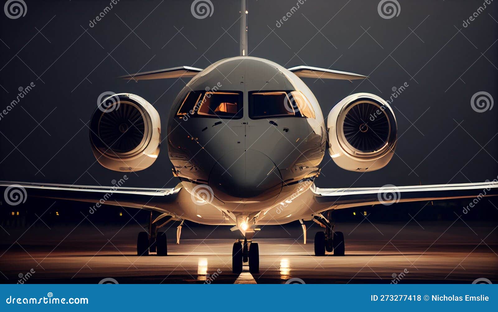 Luxury Private Jet Ai Generated Stock Illustration - Illustration of ...