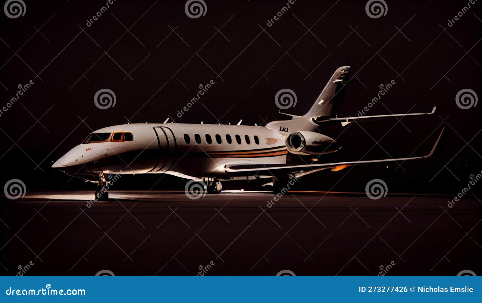 Luxury Private Jet Ai Generated Stock Illustration - Illustration of ...