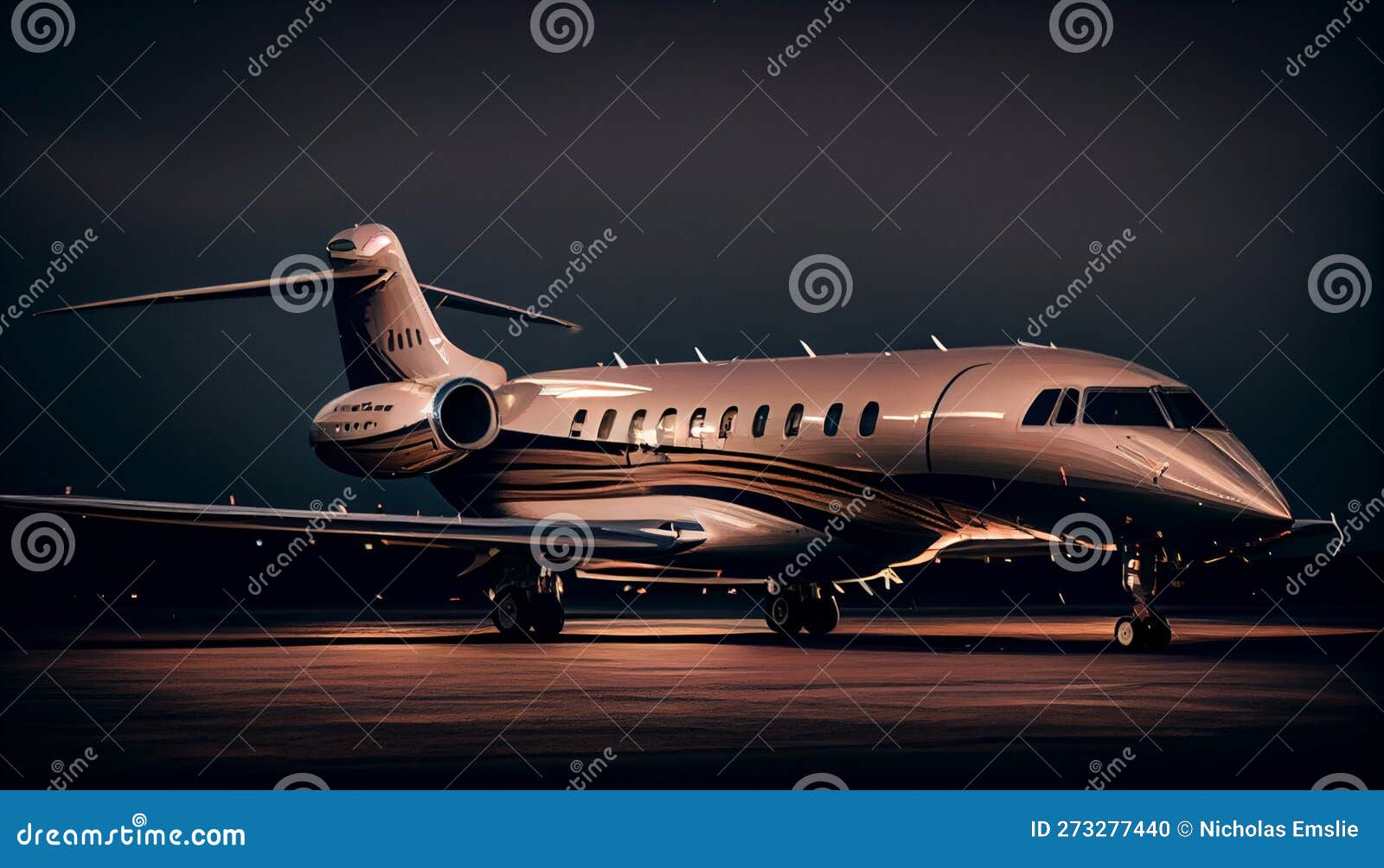 Luxury Private Jet Ai Generated Stock Illustration - Illustration of ...