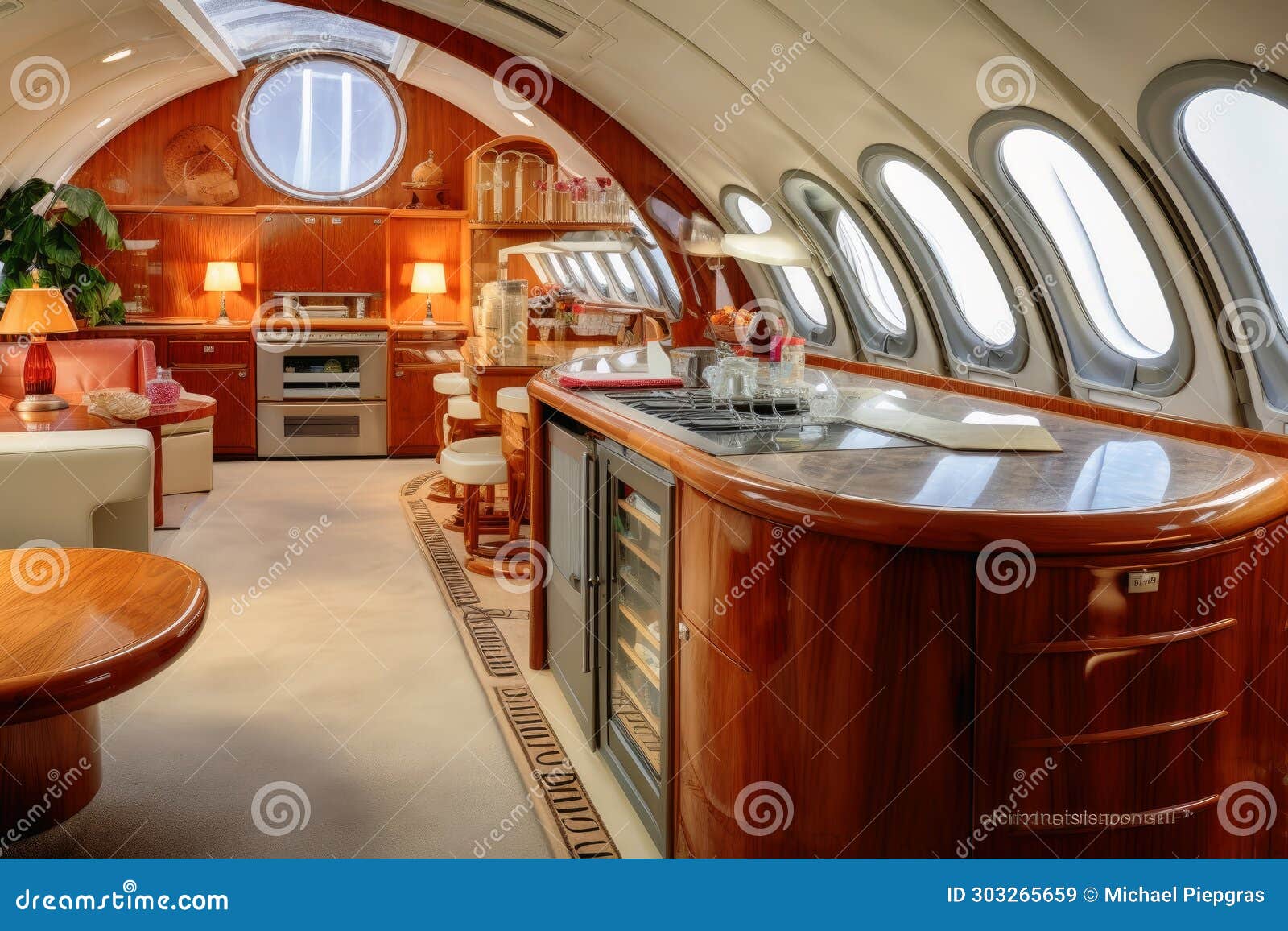 A Luxury Private Jet Inside View Stock Illustration - Illustration of ...