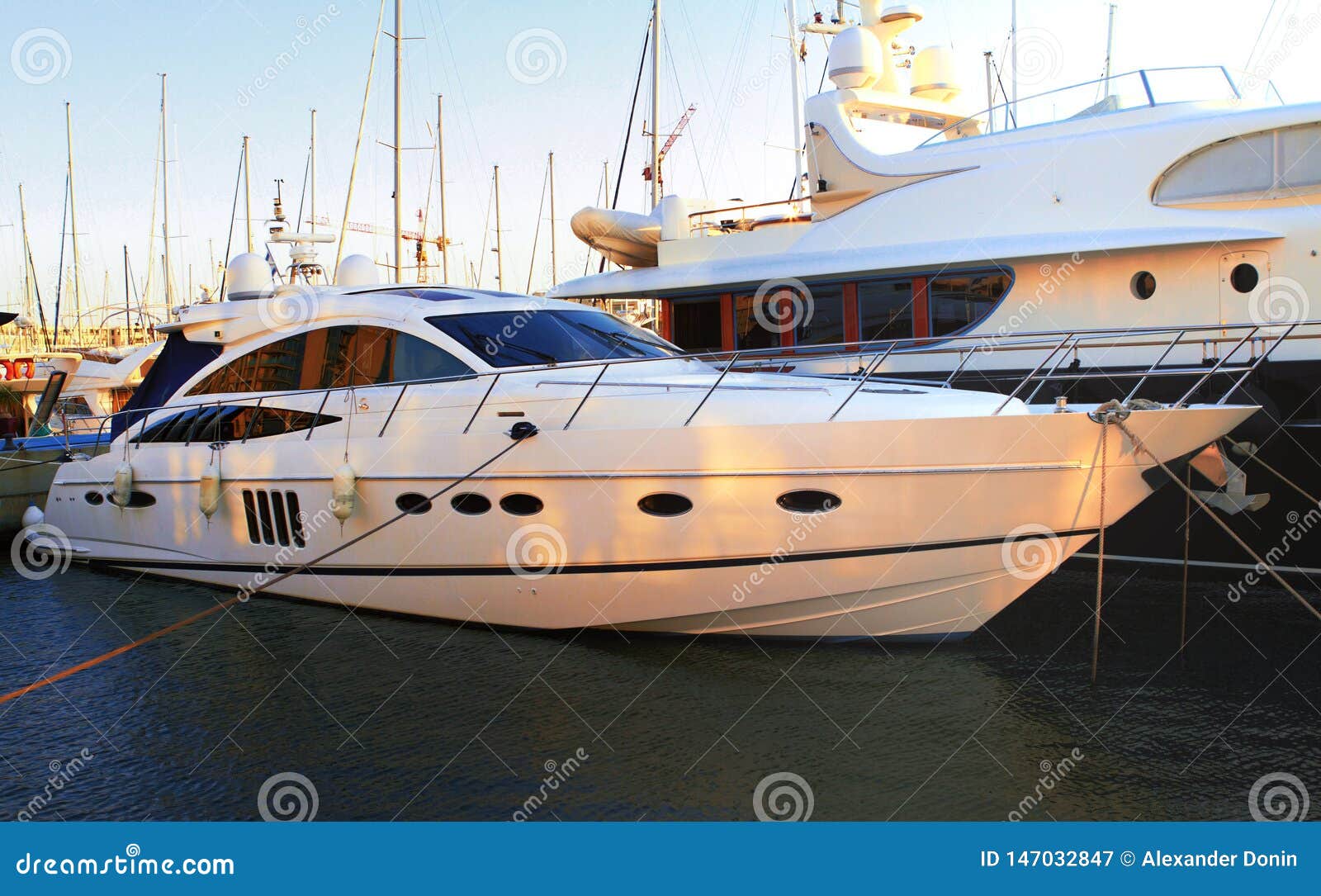 Luxury Private Motor Yacht on the Jett Stock Image - Image of harbor ...