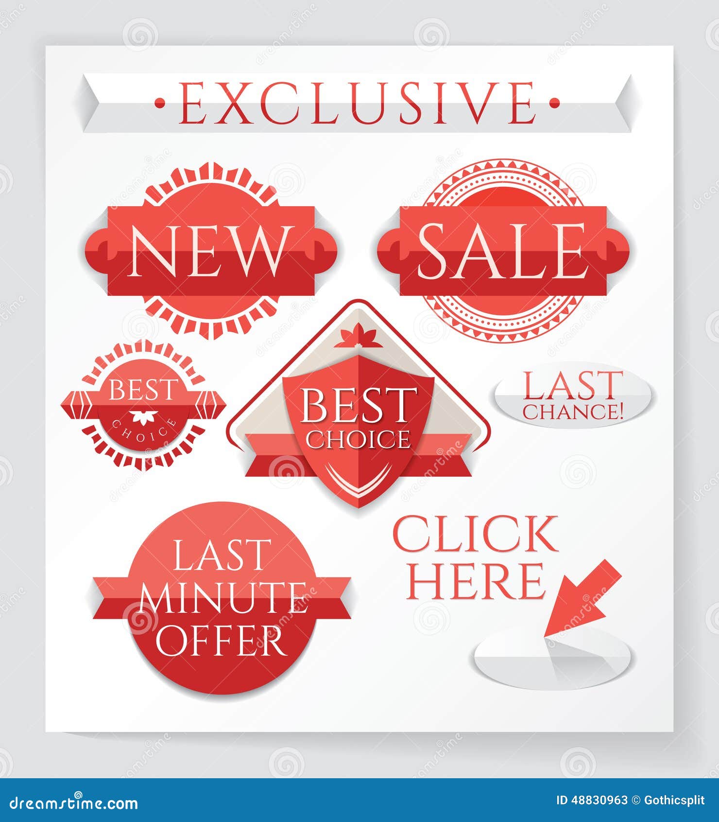 Luxury promo elements stock vector. Illustration of chance - 48830963
