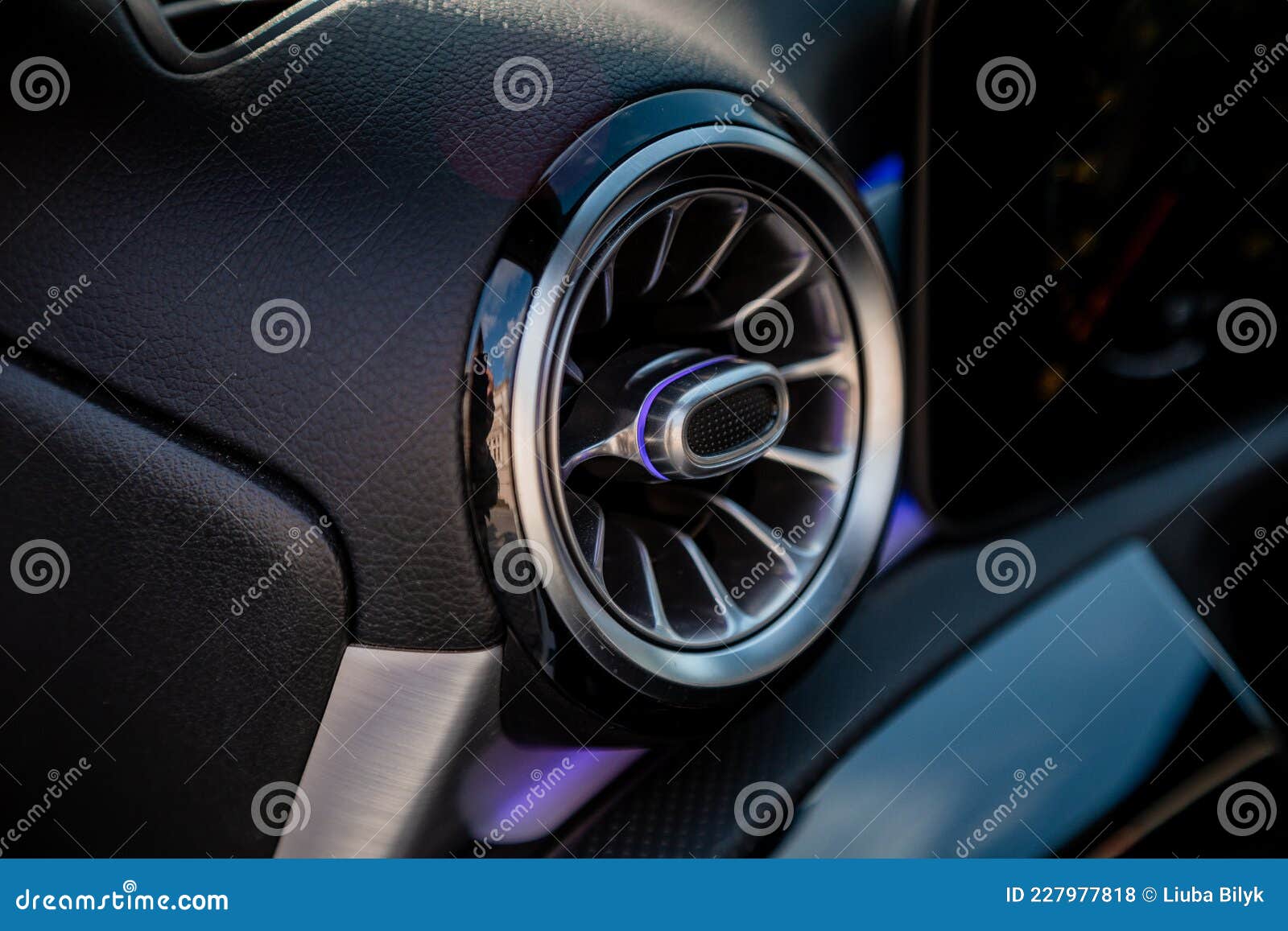 Luxury Race Car Interior. AMG. Air Conditioning in the Car. Cold Air ...