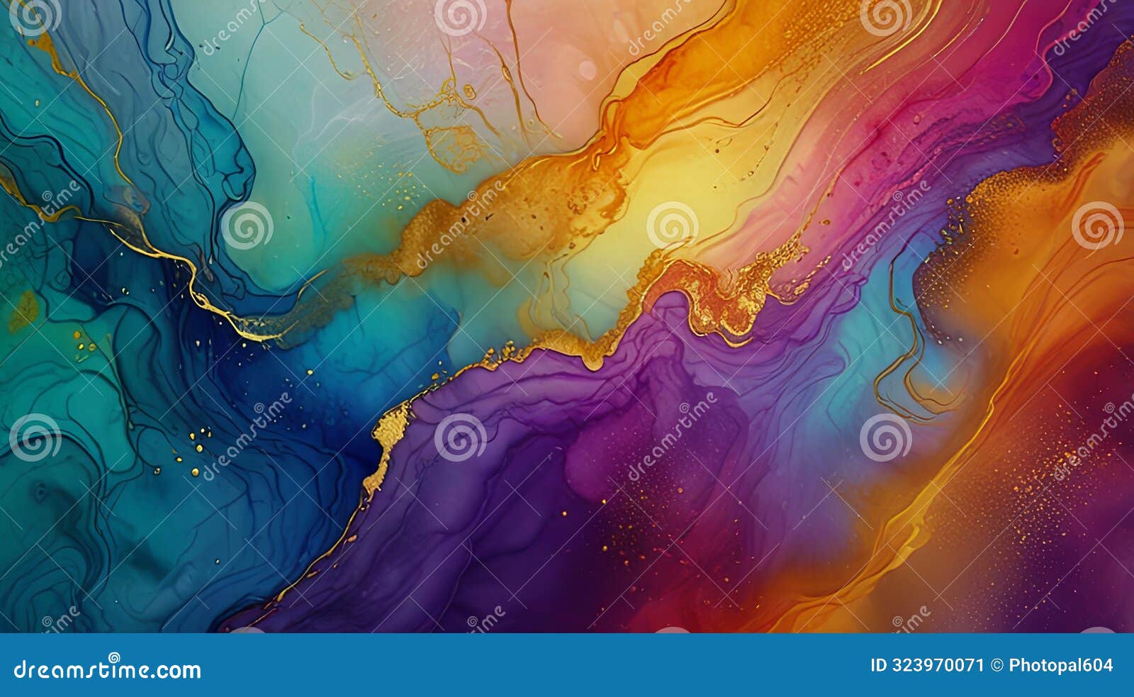 Luxury Rainbow and Gold Stone Marble Texture Stock Illustration ...