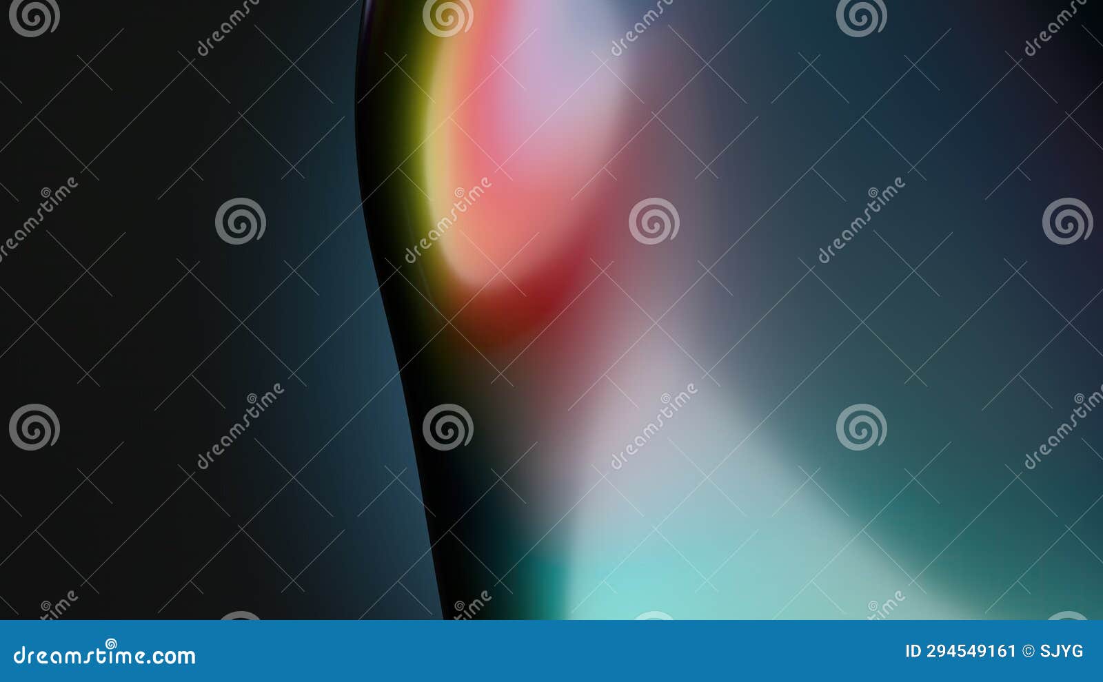 Luxury Rainbow Reflection of Chrome Reflection on Metal Plate Elegant ...