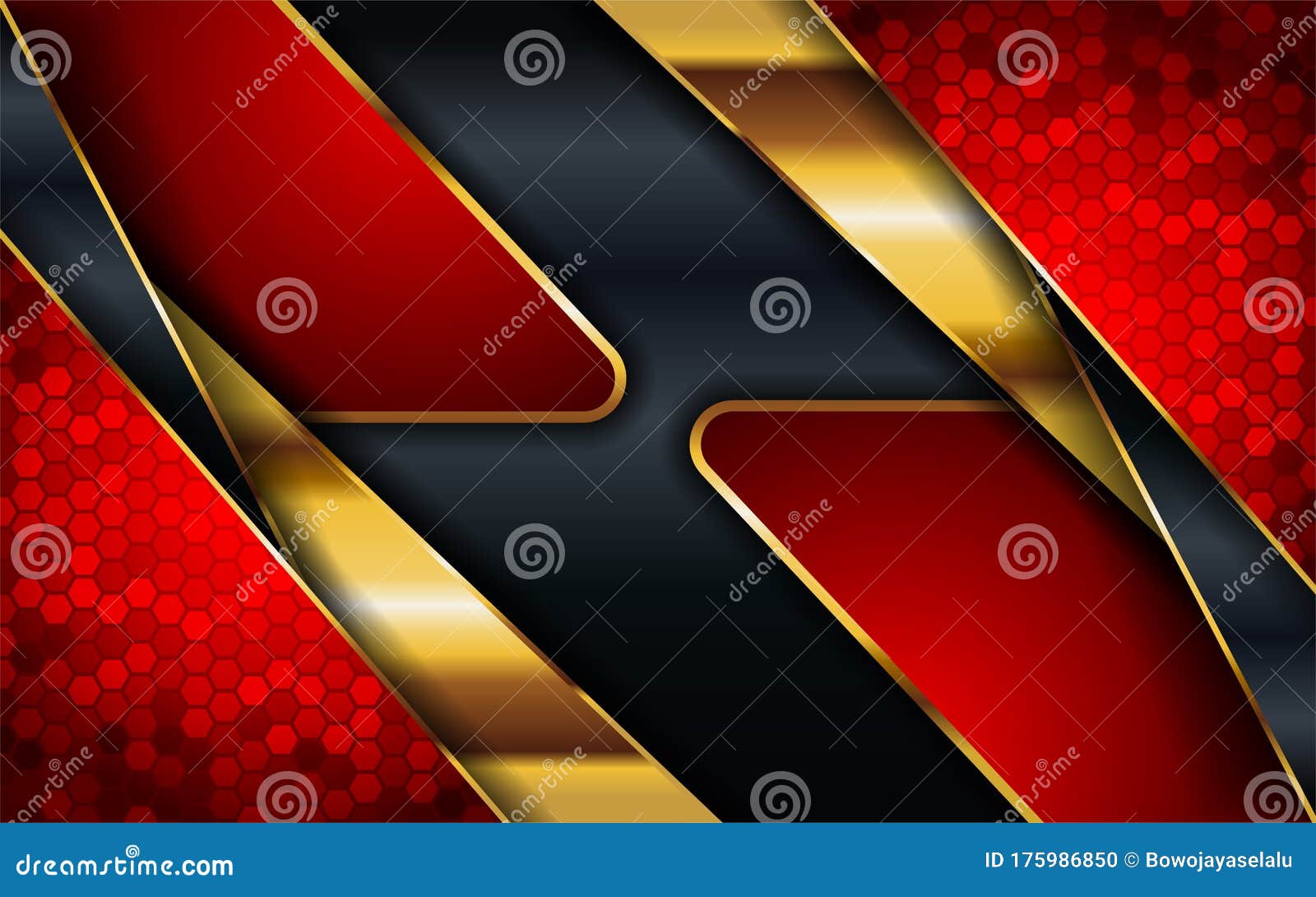 Luxury Red, Gold and Black Combination Background Design Stock Vector ...