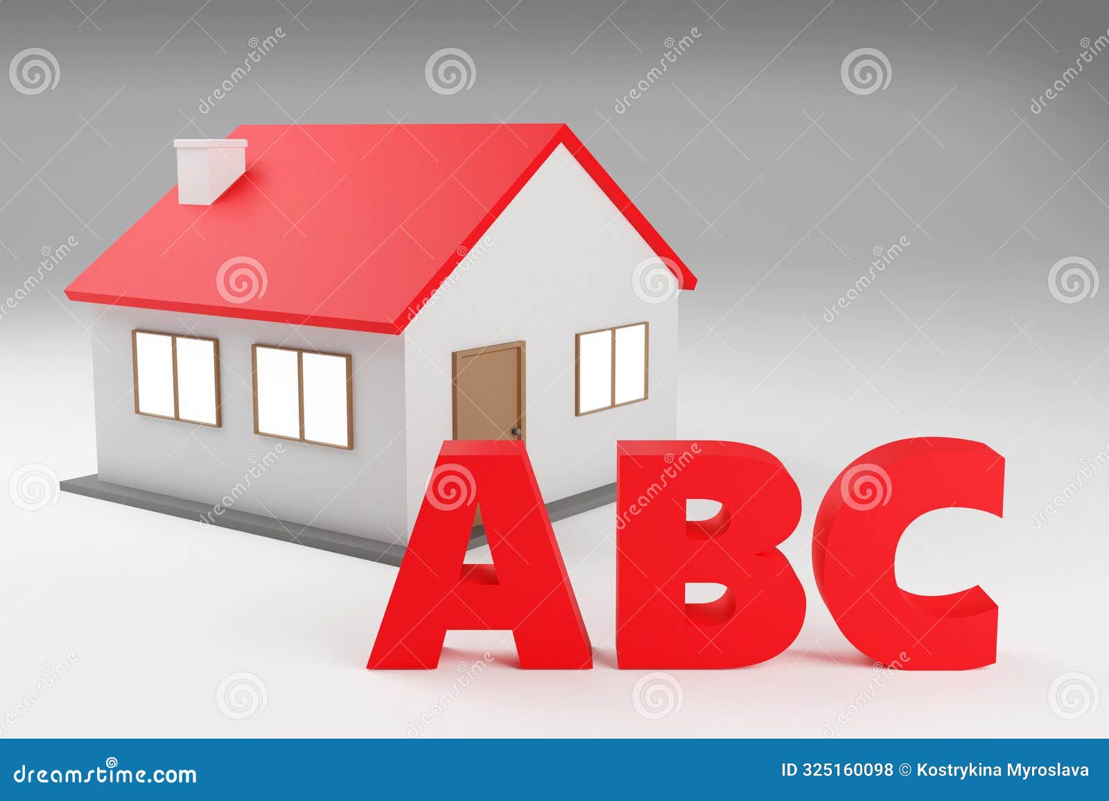 Luxury Red Inscription Abc on Grey Podium, Soft Light, Smooth ...