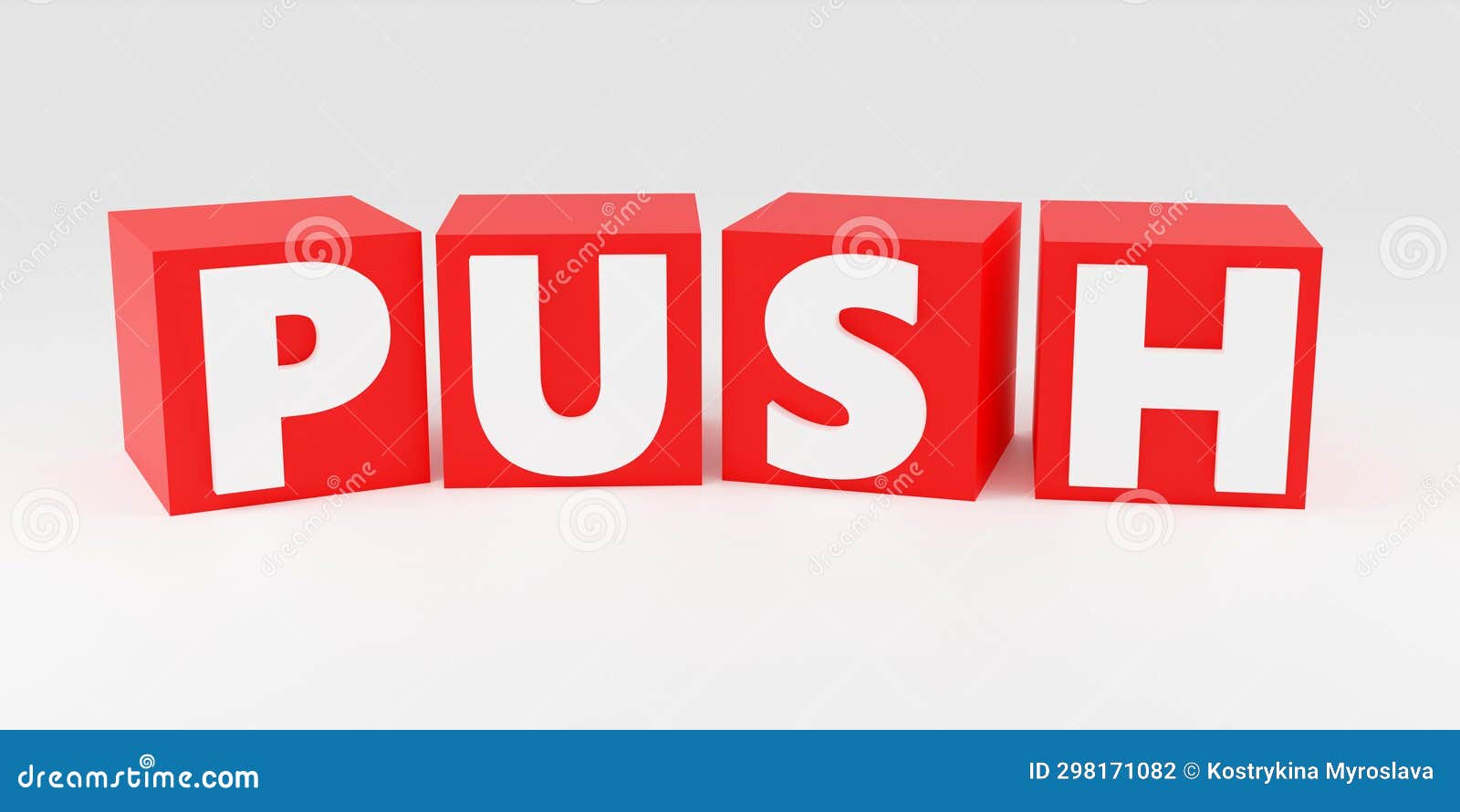 Luxury Red Inscription Push on White Podium, Soft Light, Smooth ...