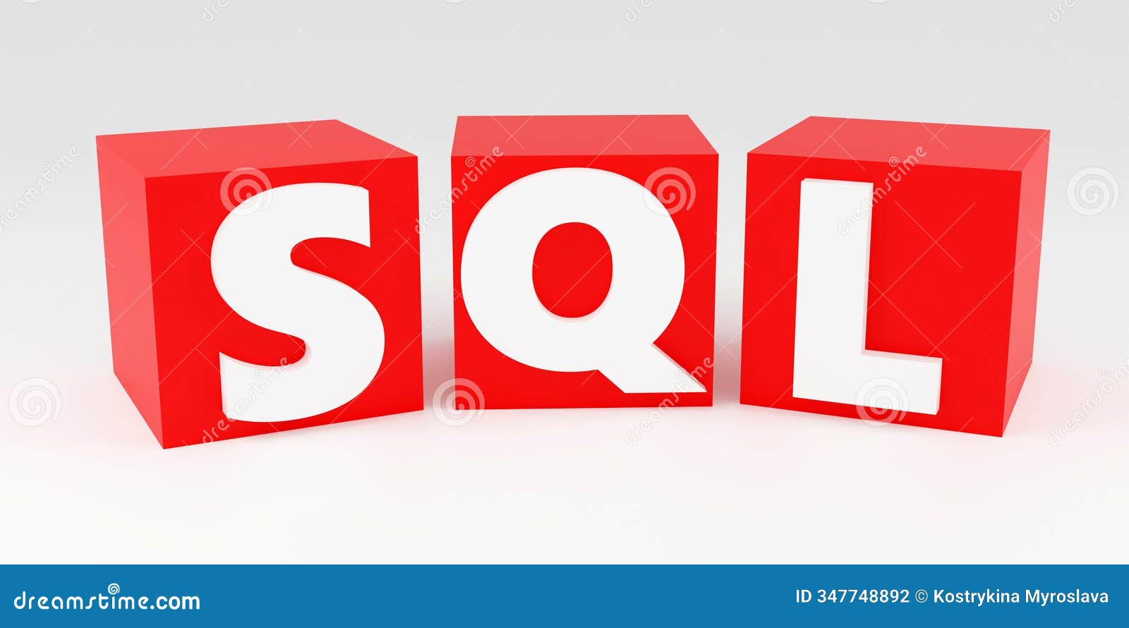 Luxury Red Inscription Sql on Grey Podium, Soft Light, Smooth ...