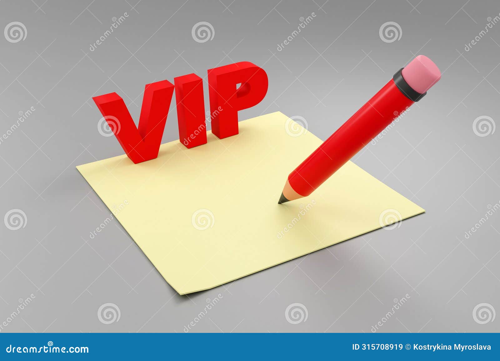 Luxury Red Inscription Vip on Grey Podium, Soft Light, Smooth ...
