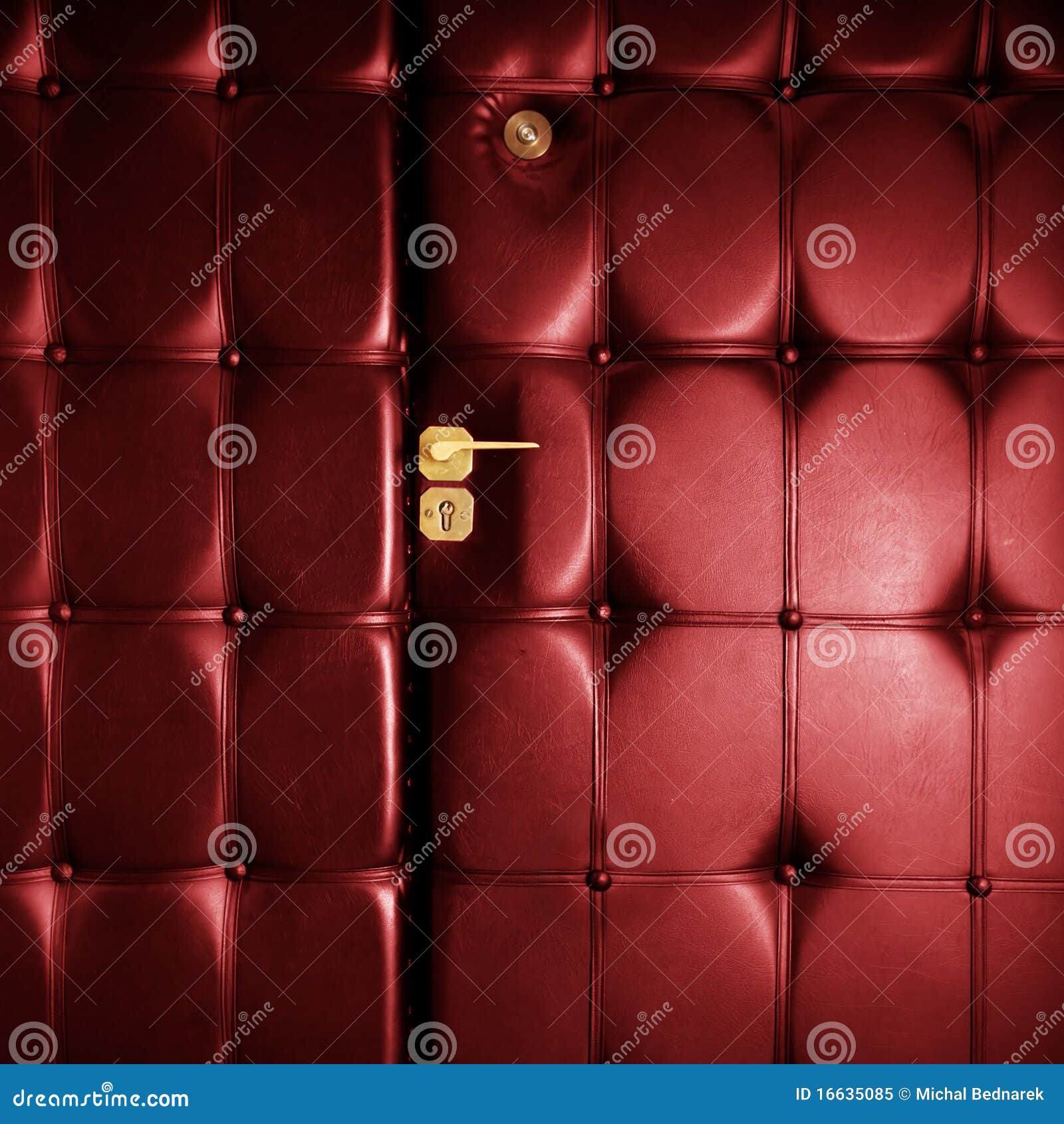 Luxury Red Leather Door in Retro Style Stock Image - Image of door ...