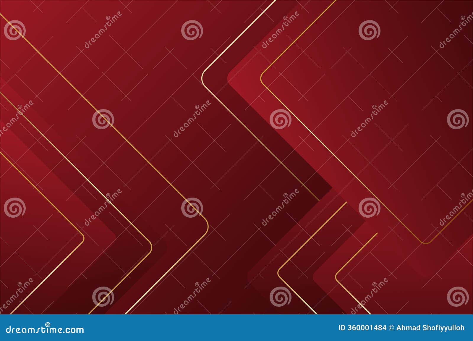 Luxury Red Rose Rounded Rectangle Shape Background with Gold Line ...