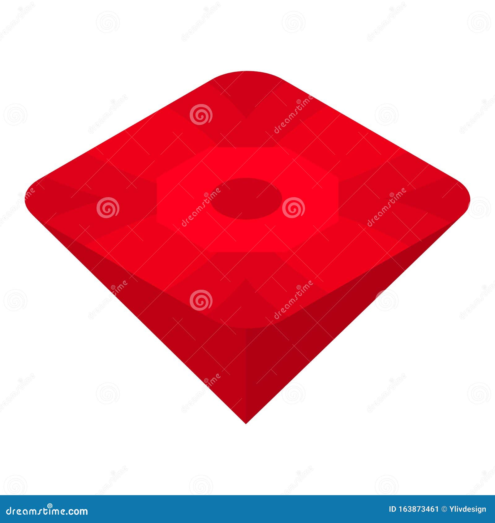 Luxury Red Ruby Icon, Isometric Style Stock Vector - Illustration of ...