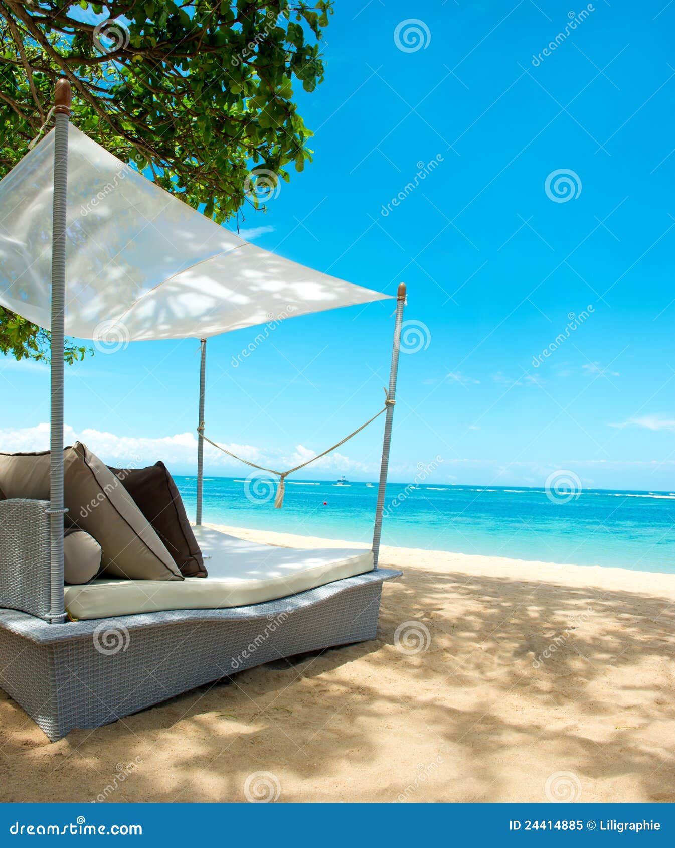 Luxury Relax Chair On A Beautiful Tropical Beach Royalty-Free Stock ...