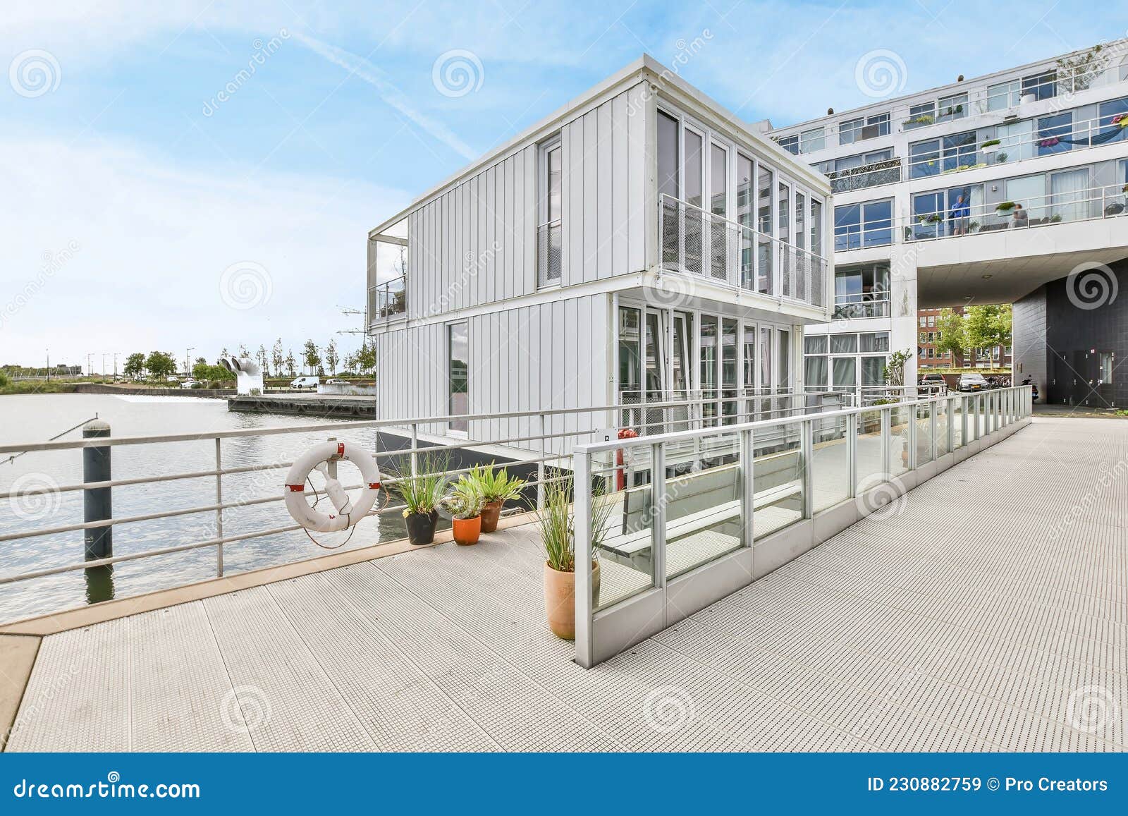 Luxury Residential Building Stock Image - Image of housing, parking ...