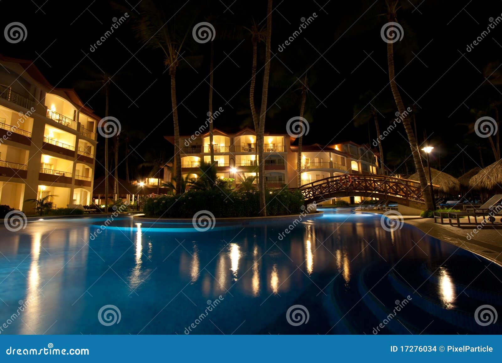 Luxury resort at night stock photo. Image of tropical - 17276034