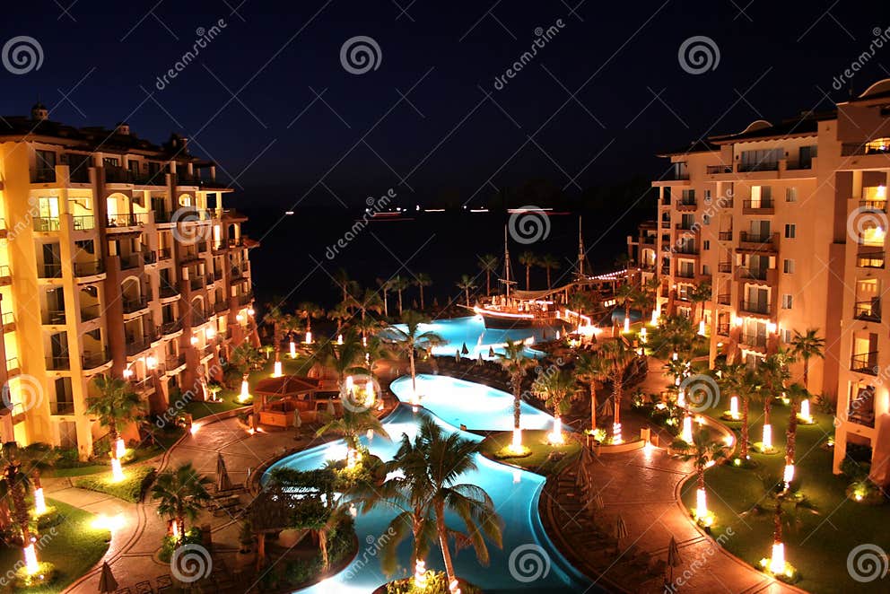 Luxury Resort at Night stock image. Image of beauty, peaceful - 3488337