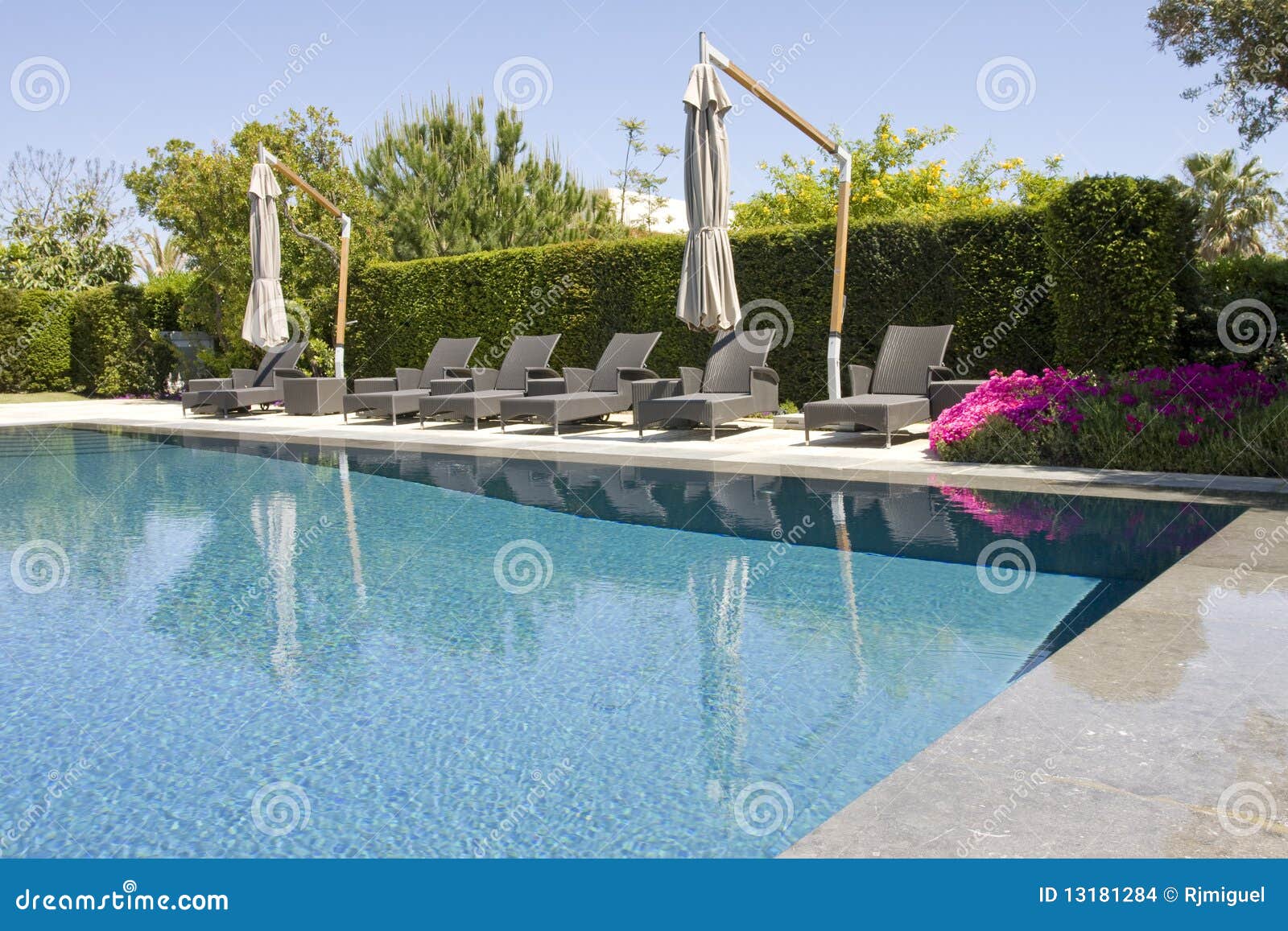 Luxury Resort Swimming Pool Stock Photo - Image of modern, comfortable ...