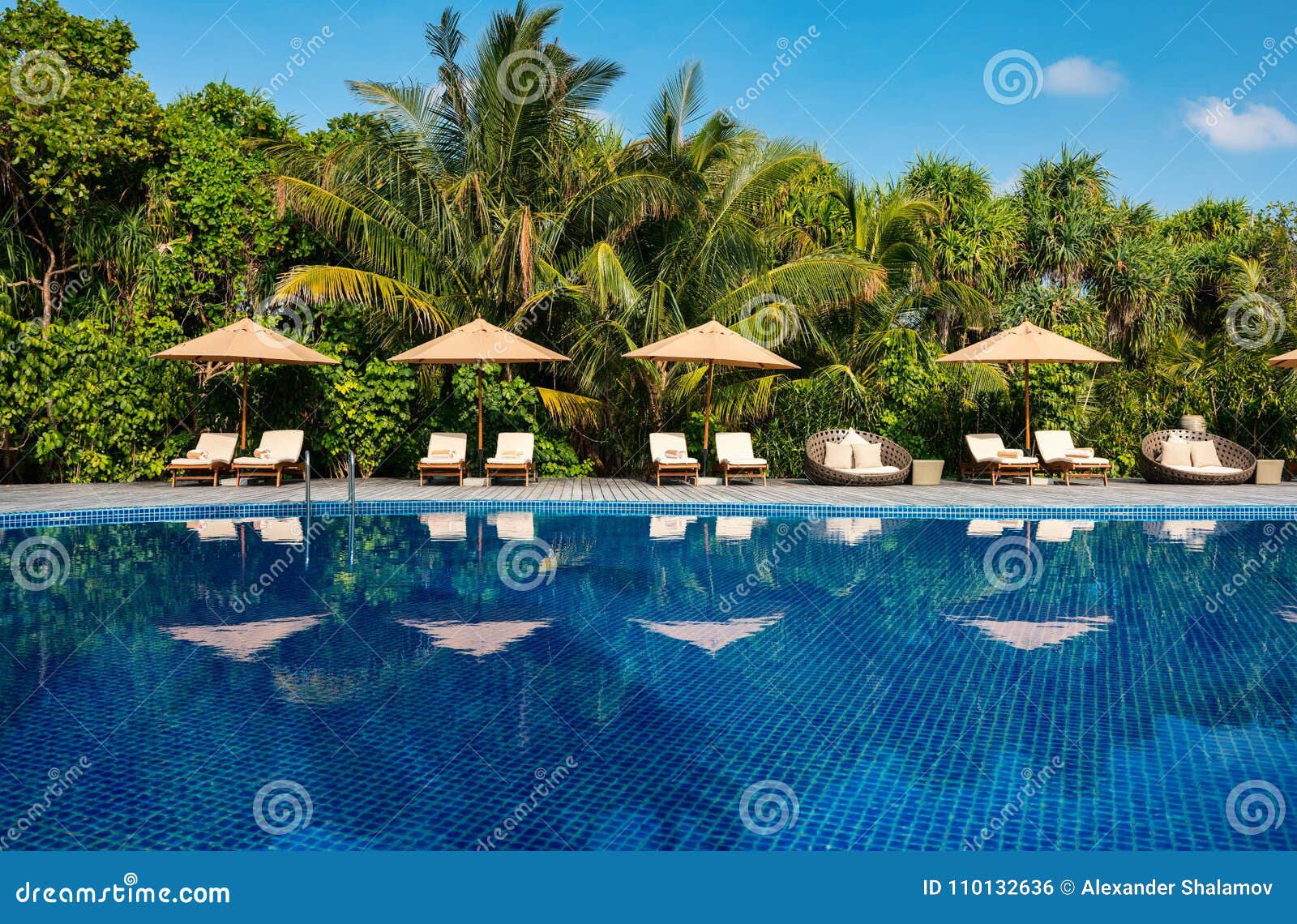 Luxury Resort Swimming Pool Stock Photo - Image of beautiful ...