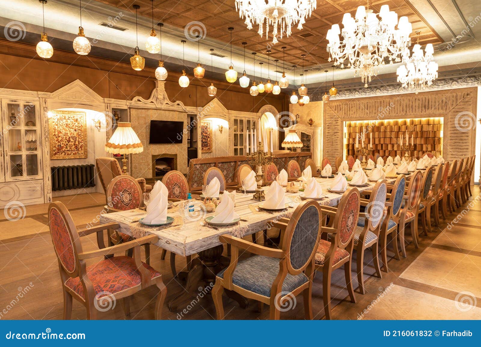 Luxury Restaurant Banquet Hall Event Room Editorial Photography - Image ...
