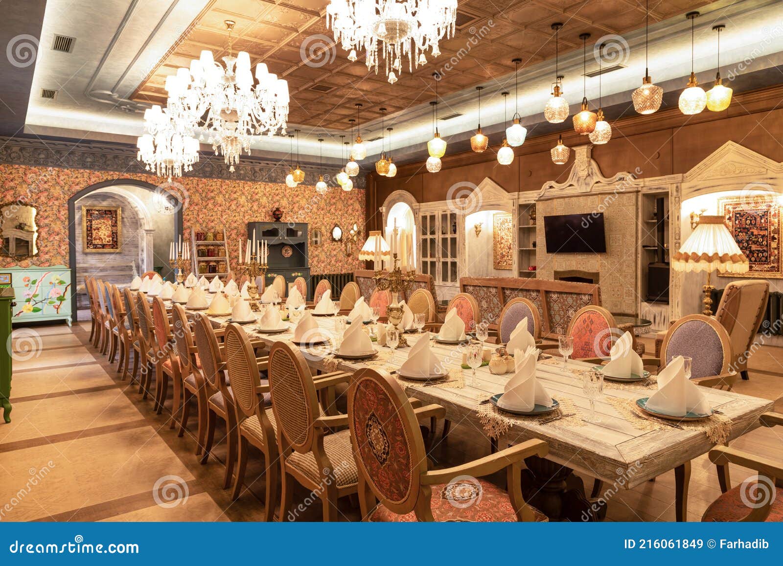 Luxury Restaurant Banquet Hall Event Room Editorial Stock Image - Image ...