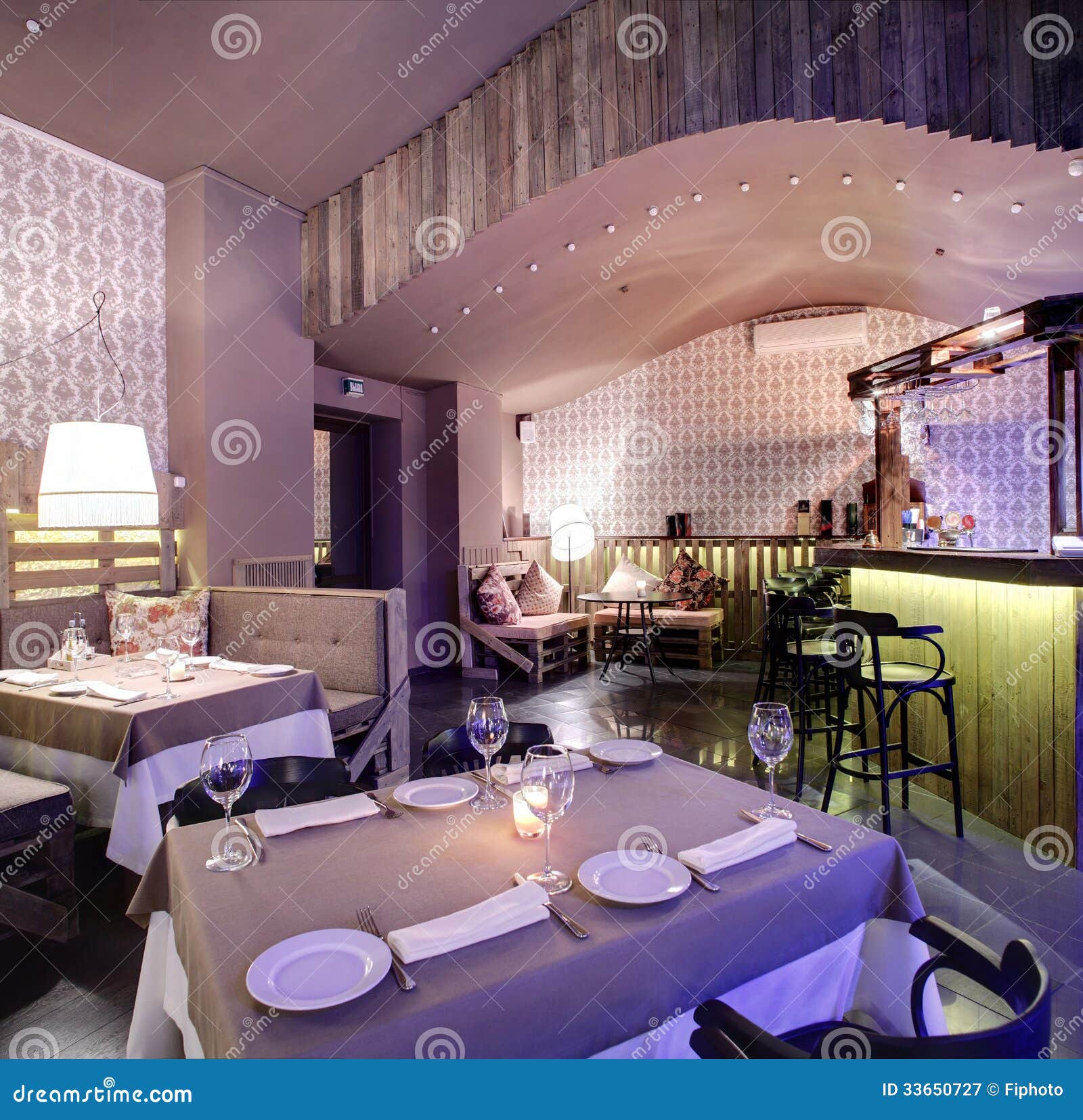 Luxury Restaurant in European Style Stock Image - Image of chair ...