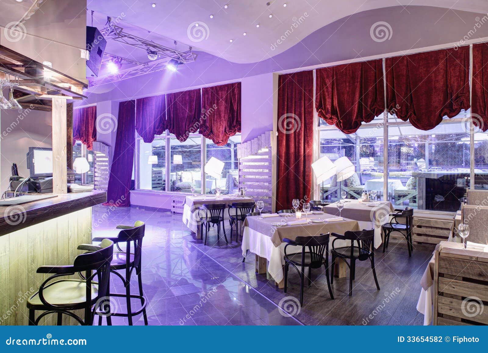 Luxury Restaurant in European Style Stock Photo - Image of european ...