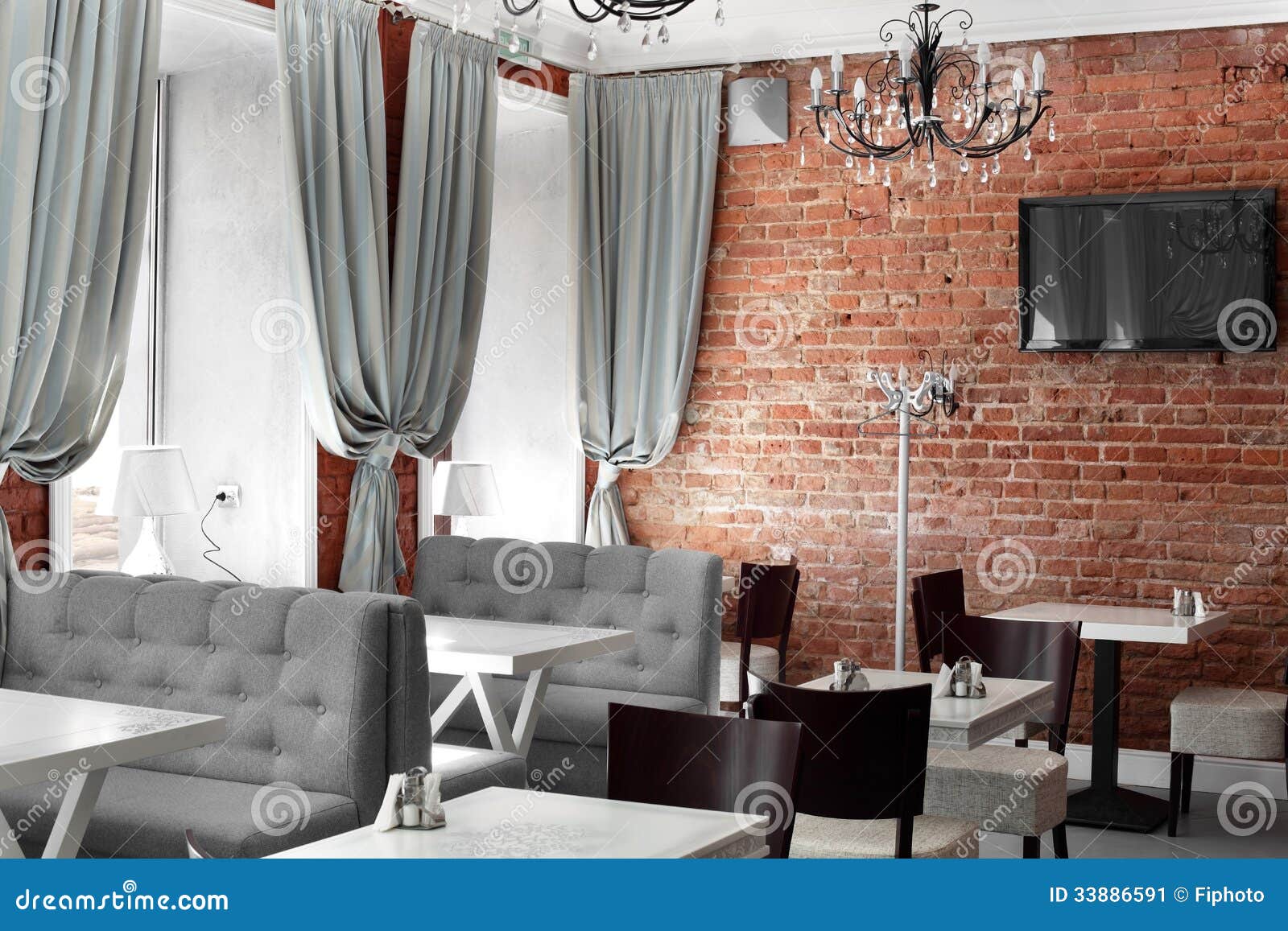 Luxury Restaurant in European Style Stock Image - Image of department ...