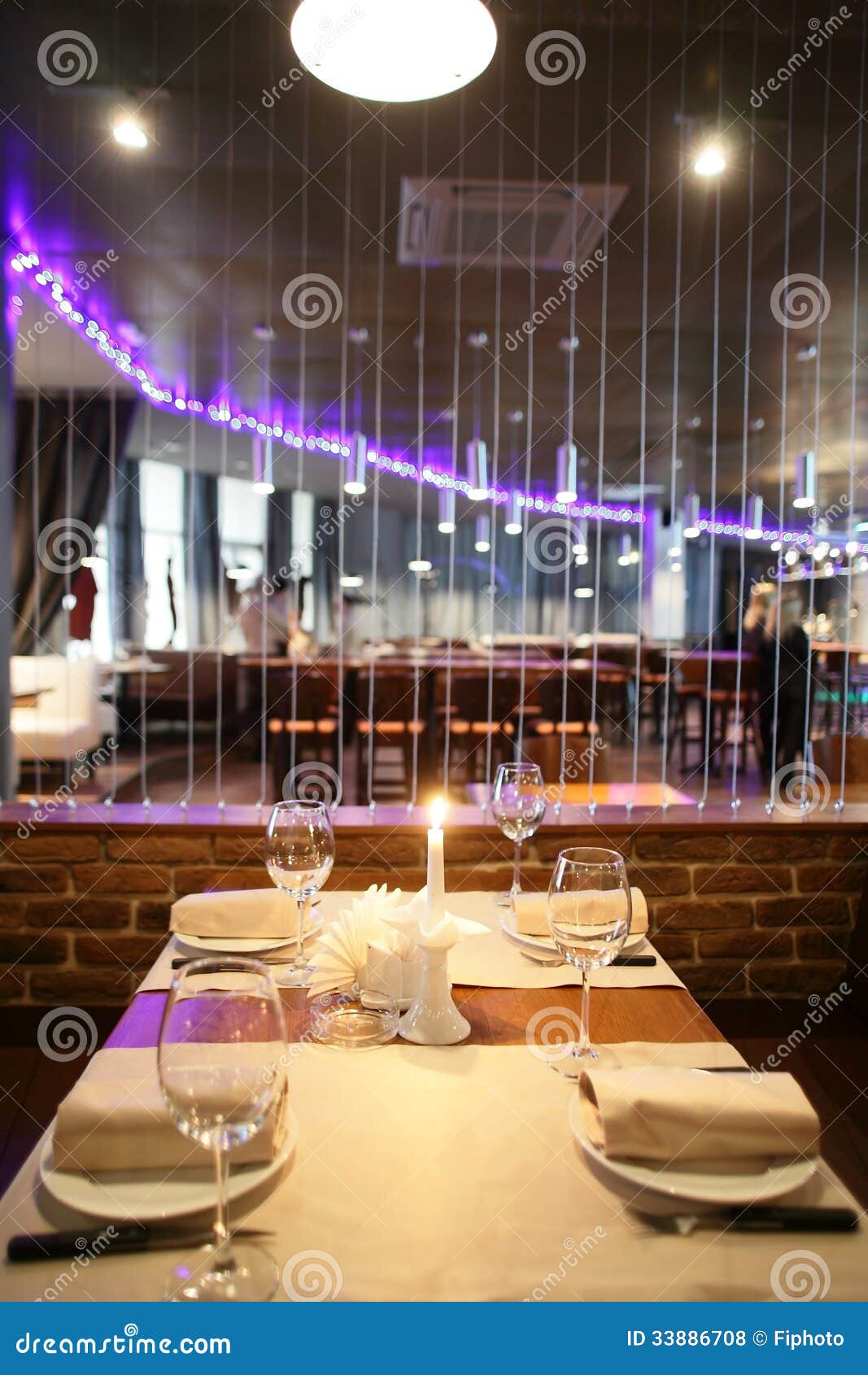 Luxury Restaurant in European Style Stock Photo - Image of night ...