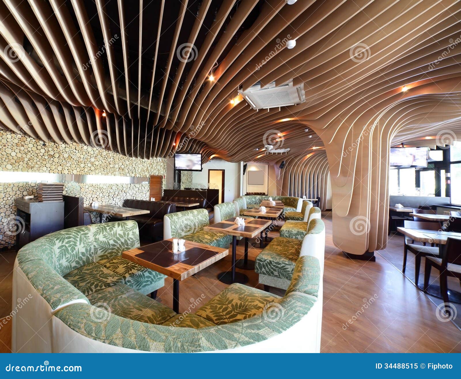 Luxury Restaurant in European Style Stock Image - Image of downtown ...