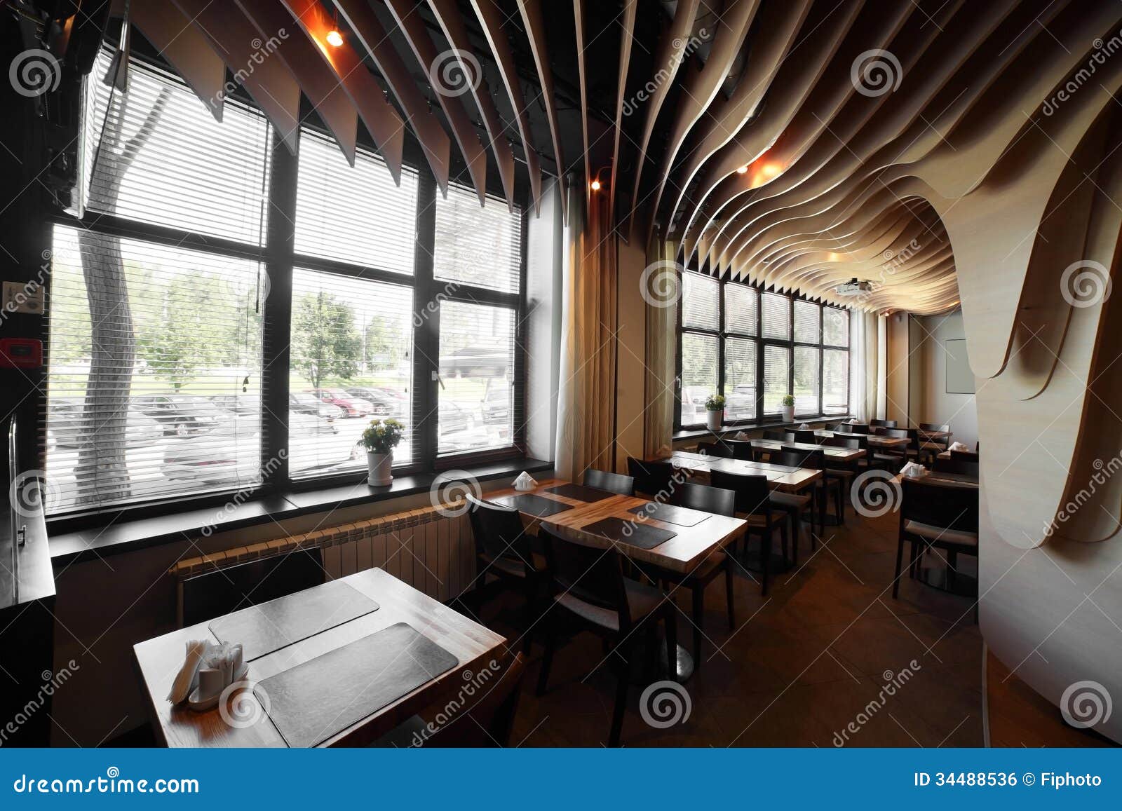 Luxury Restaurant in European Style Stock Photo - Image of chair ...