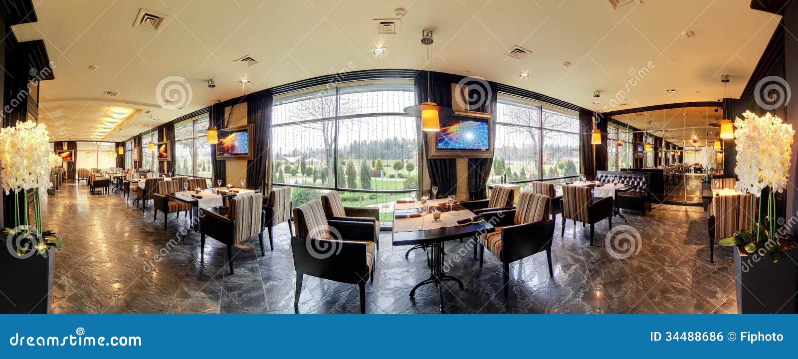 Luxury Restaurant in European Style Stock Photo - Image of details ...