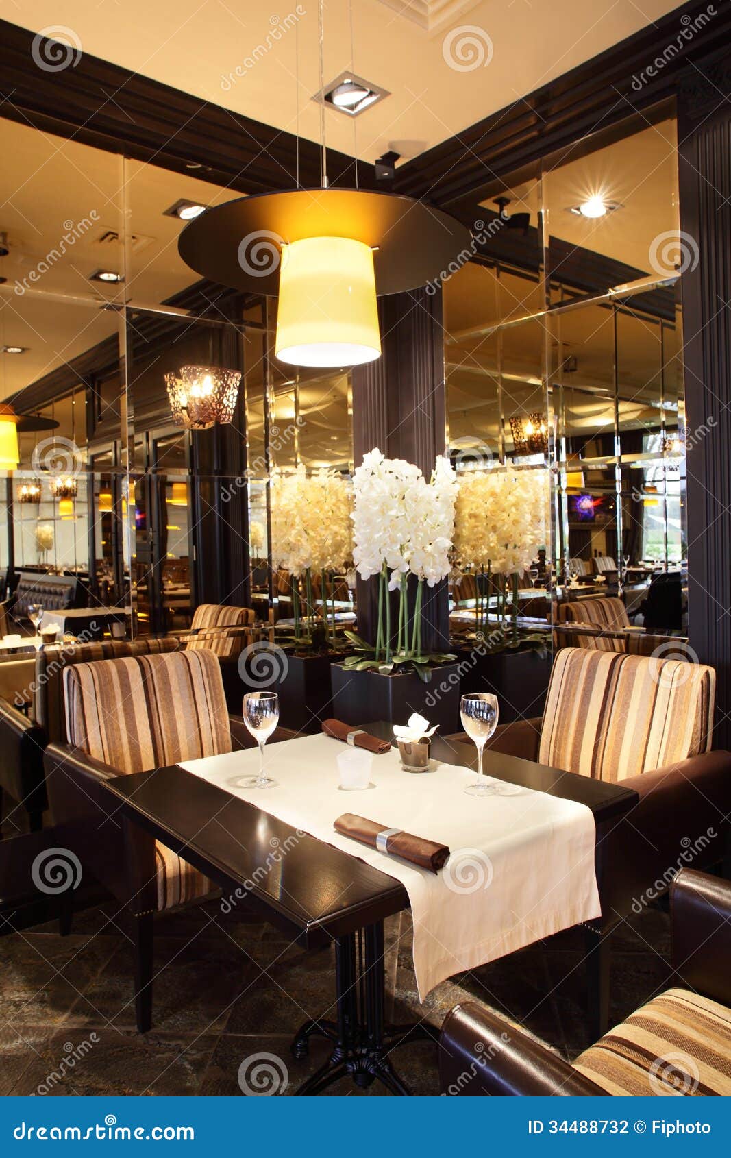 Luxury Restaurant in European Style Stock Photo - Image of luxury ...