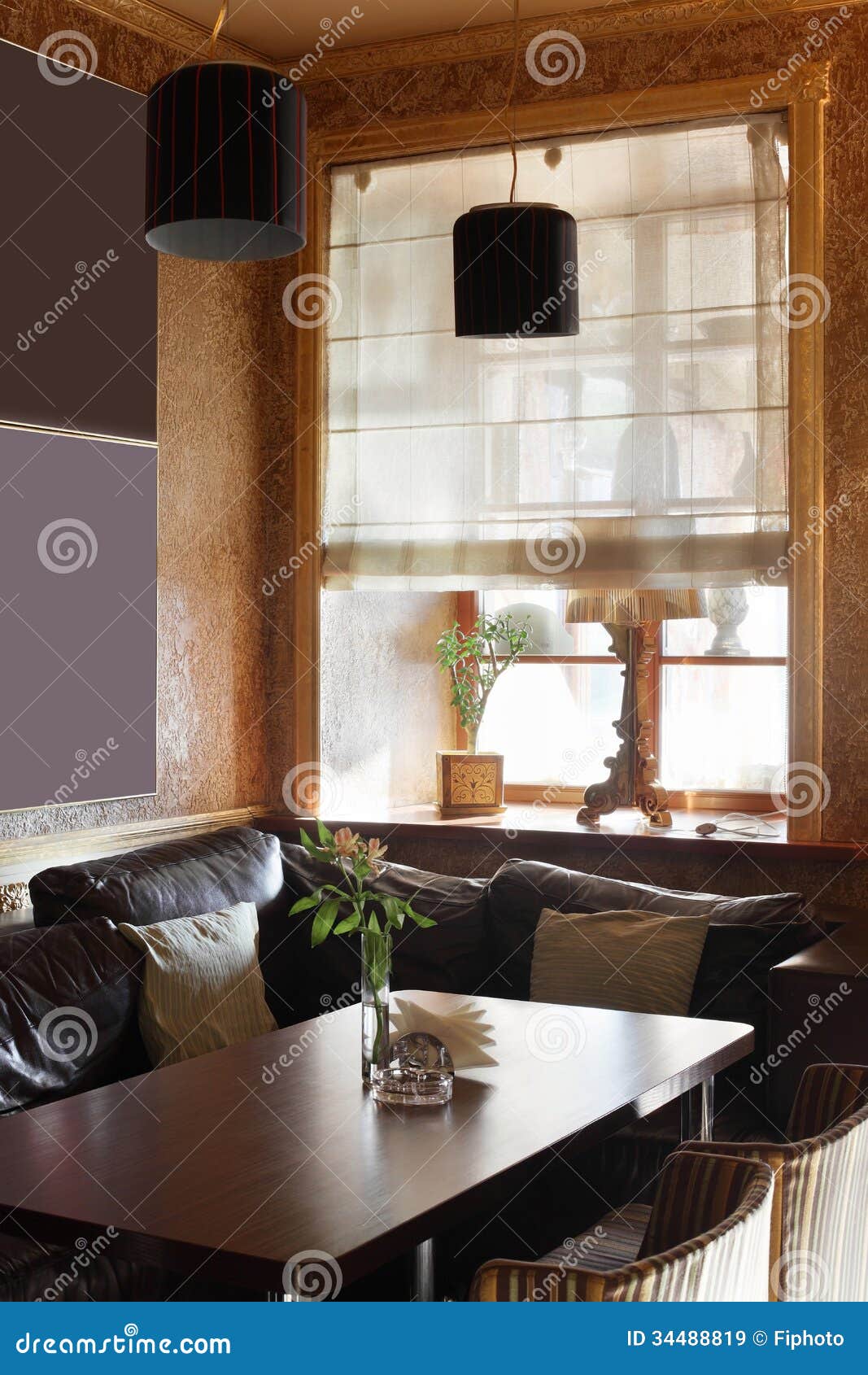 Luxury Restaurant in European Style Stock Image - Image of details ...