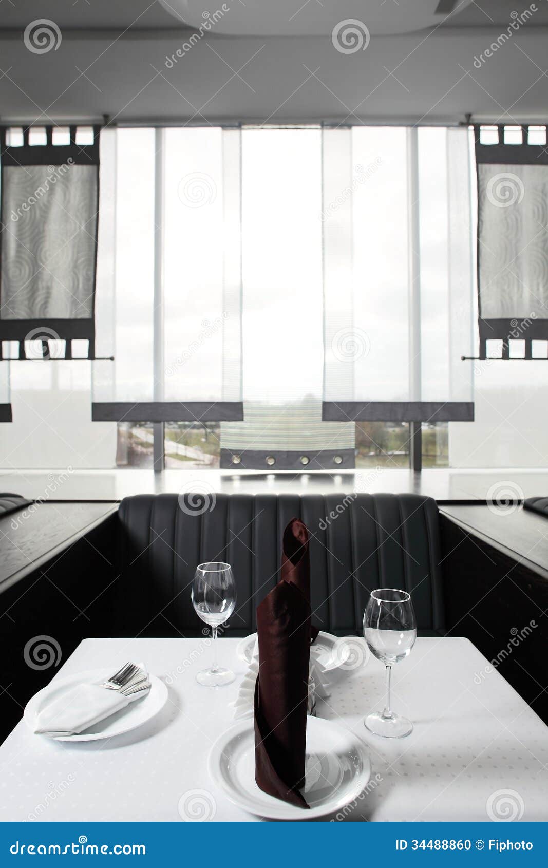 Luxury Restaurant in European Style Stock Photo - Image of bricks ...