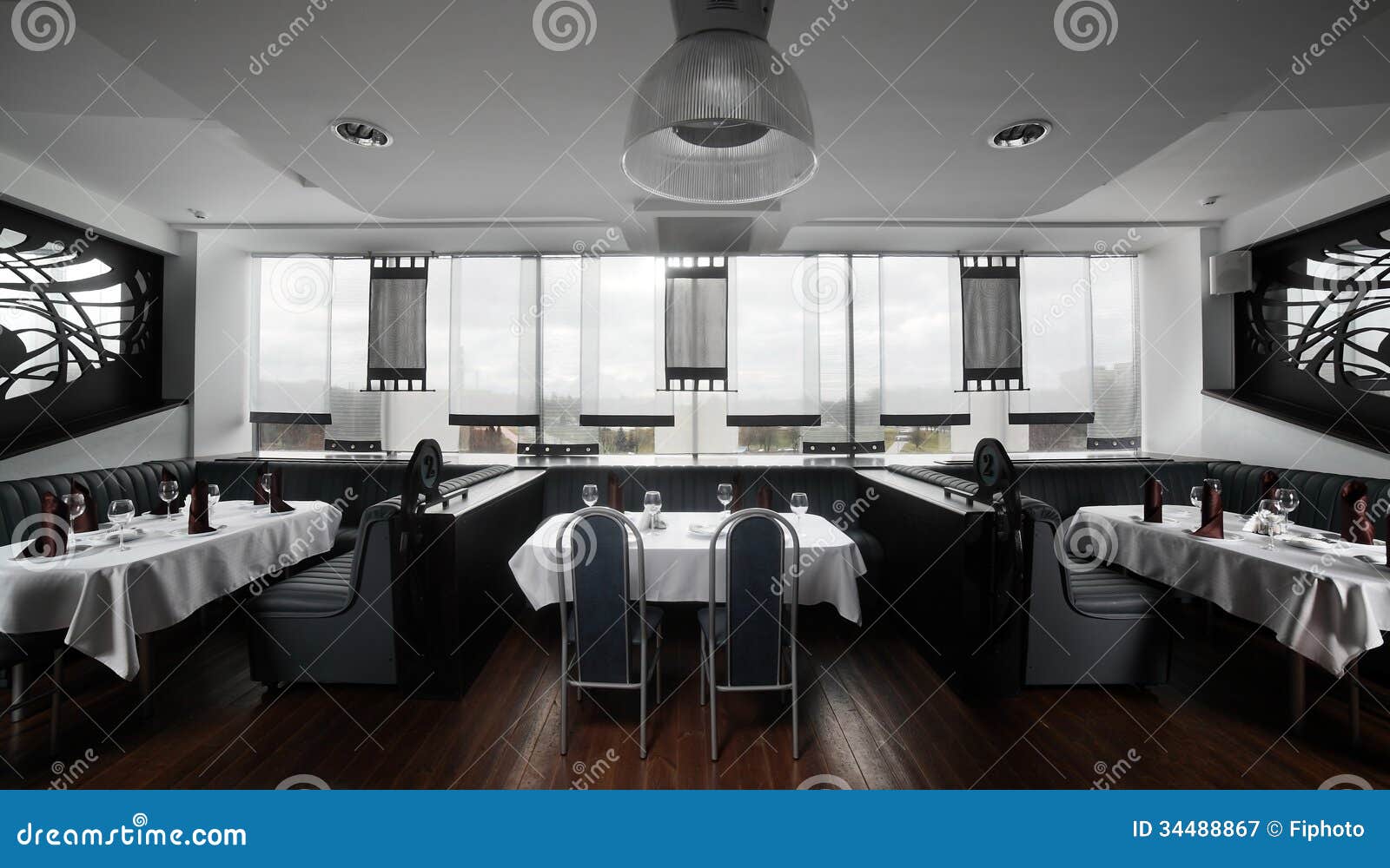 Luxury Restaurant in European Style Stock Image - Image of decor ...