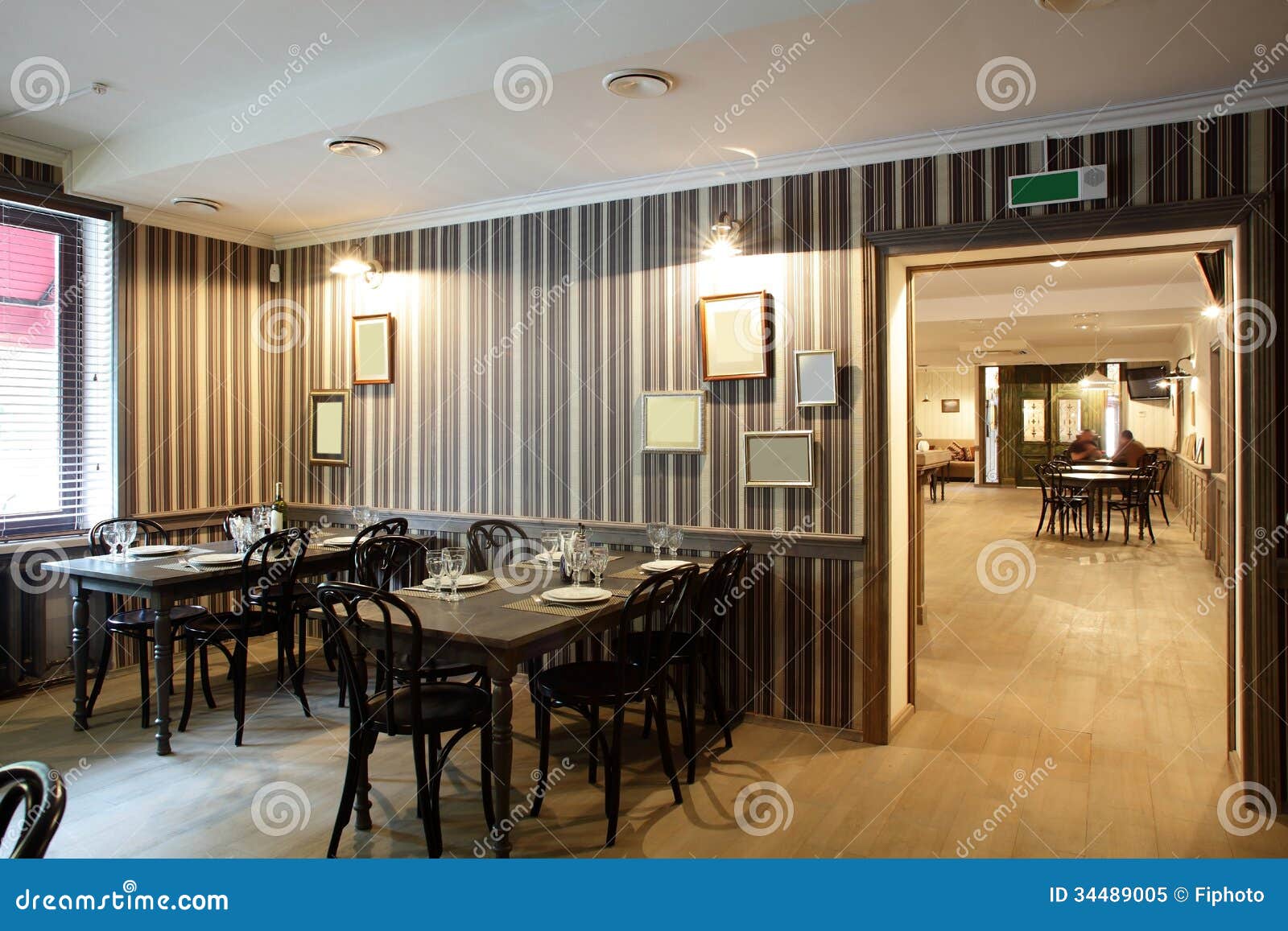 Luxury Restaurant in European Style Stock Image - Image of design ...