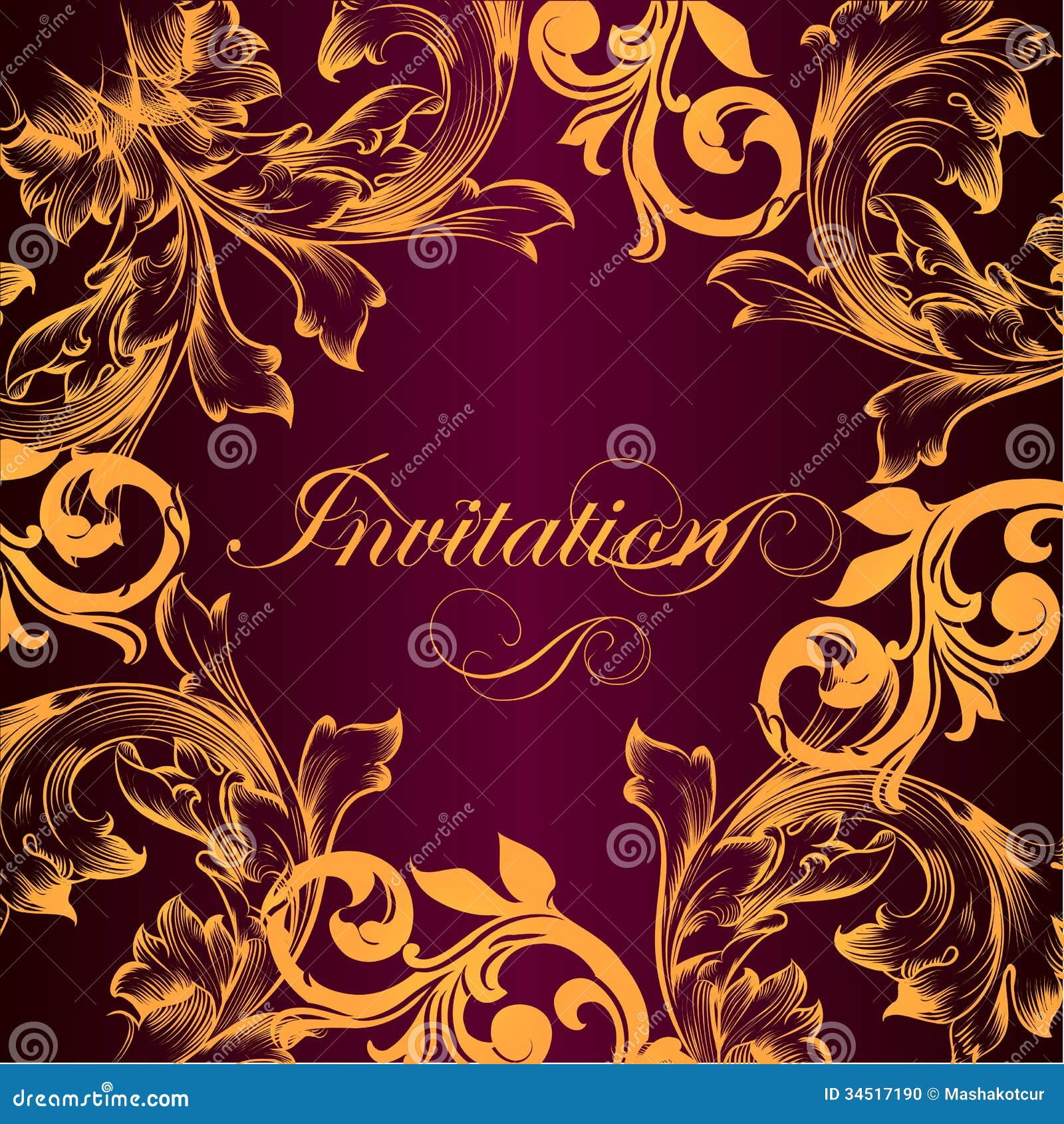 Luxury Royal Invitation Card for Design Stock Vector - Illustration of ...