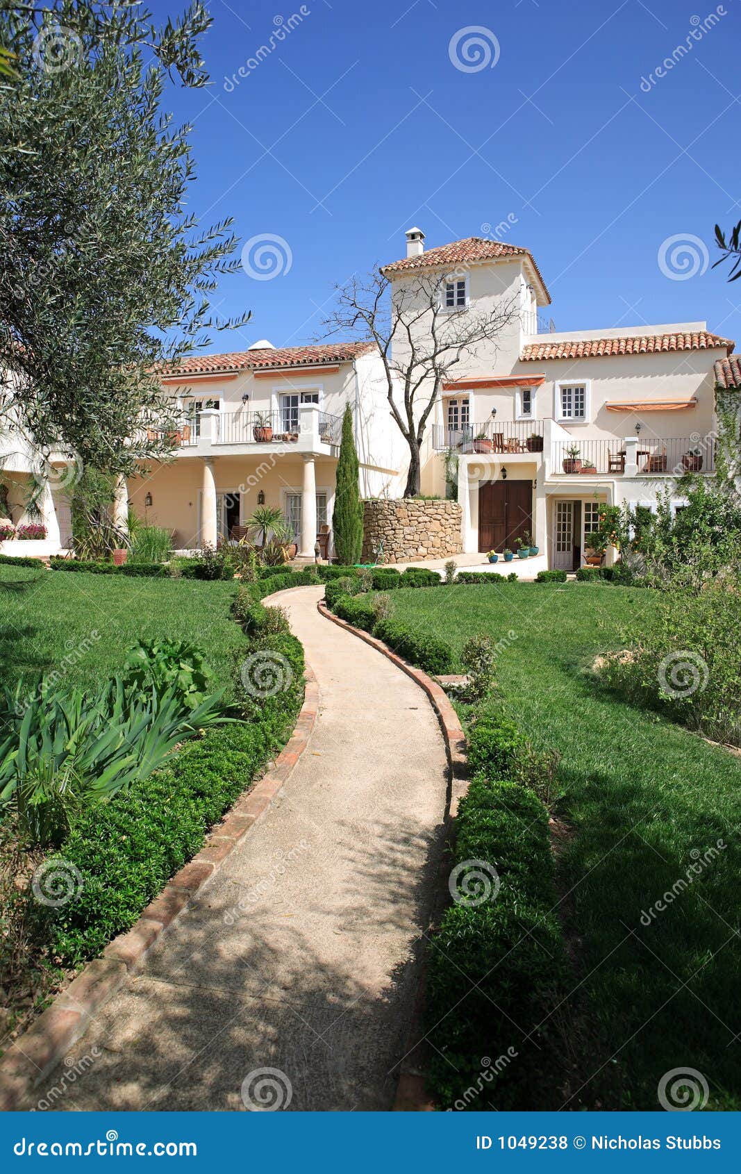 Luxury Rustic Hotel in Countryside Stock Photo - Image of door ...